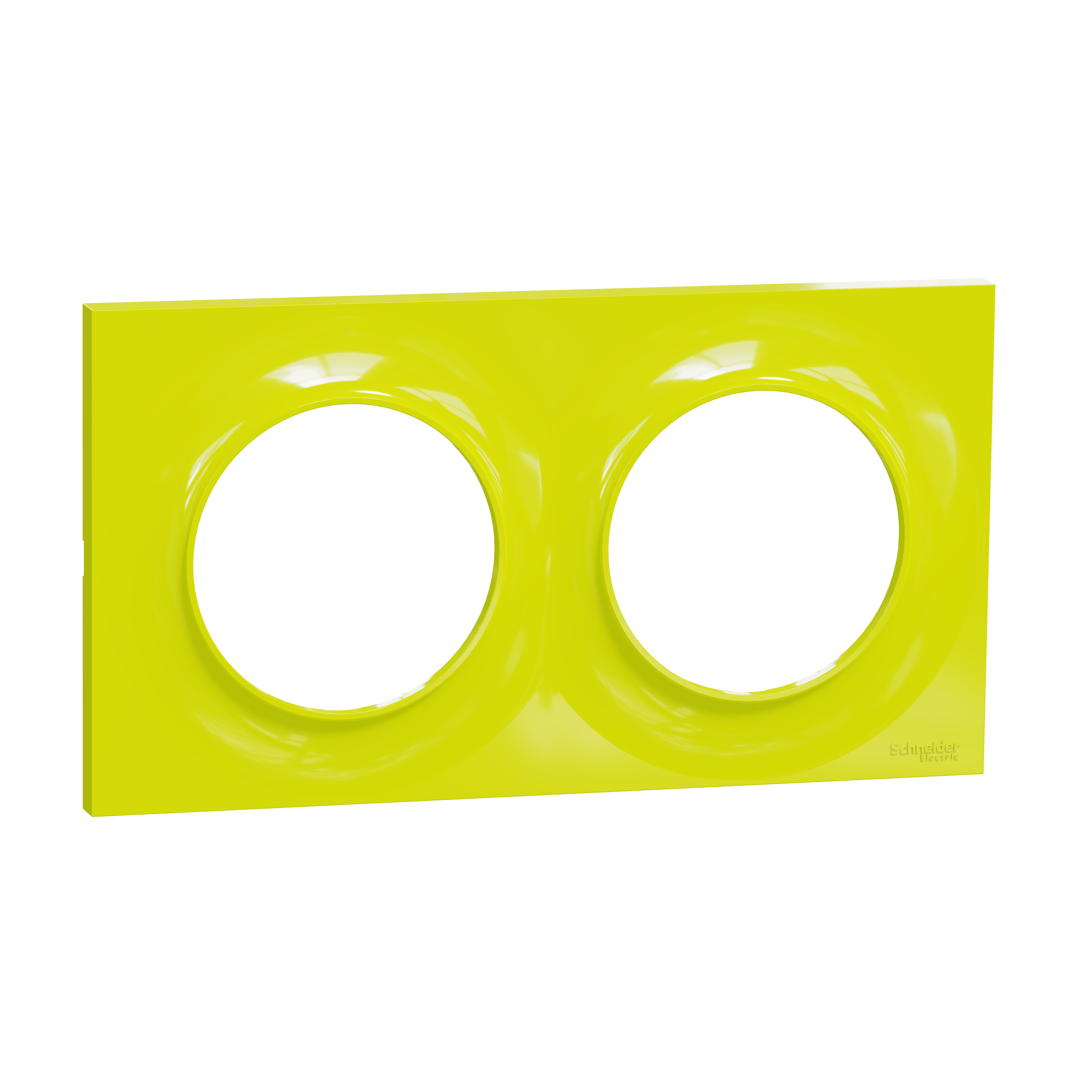 Plaque double Odace styl, SCHNEIDER ELECTRIC, vert chartreuse | Leroy ...
