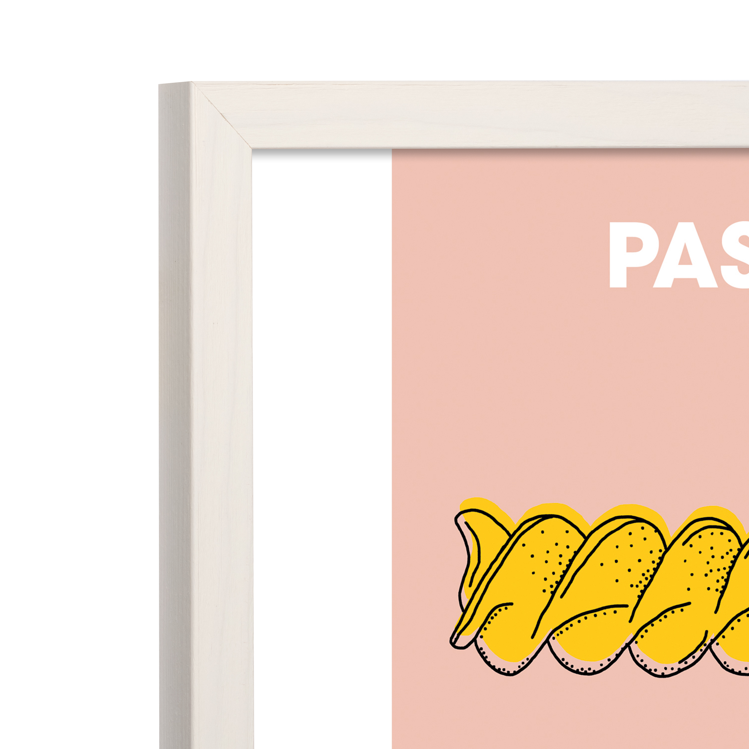 Stampa incorniciata su mdf Pasta fusilli rosa 25 x 25 cm | Leroy Merlin