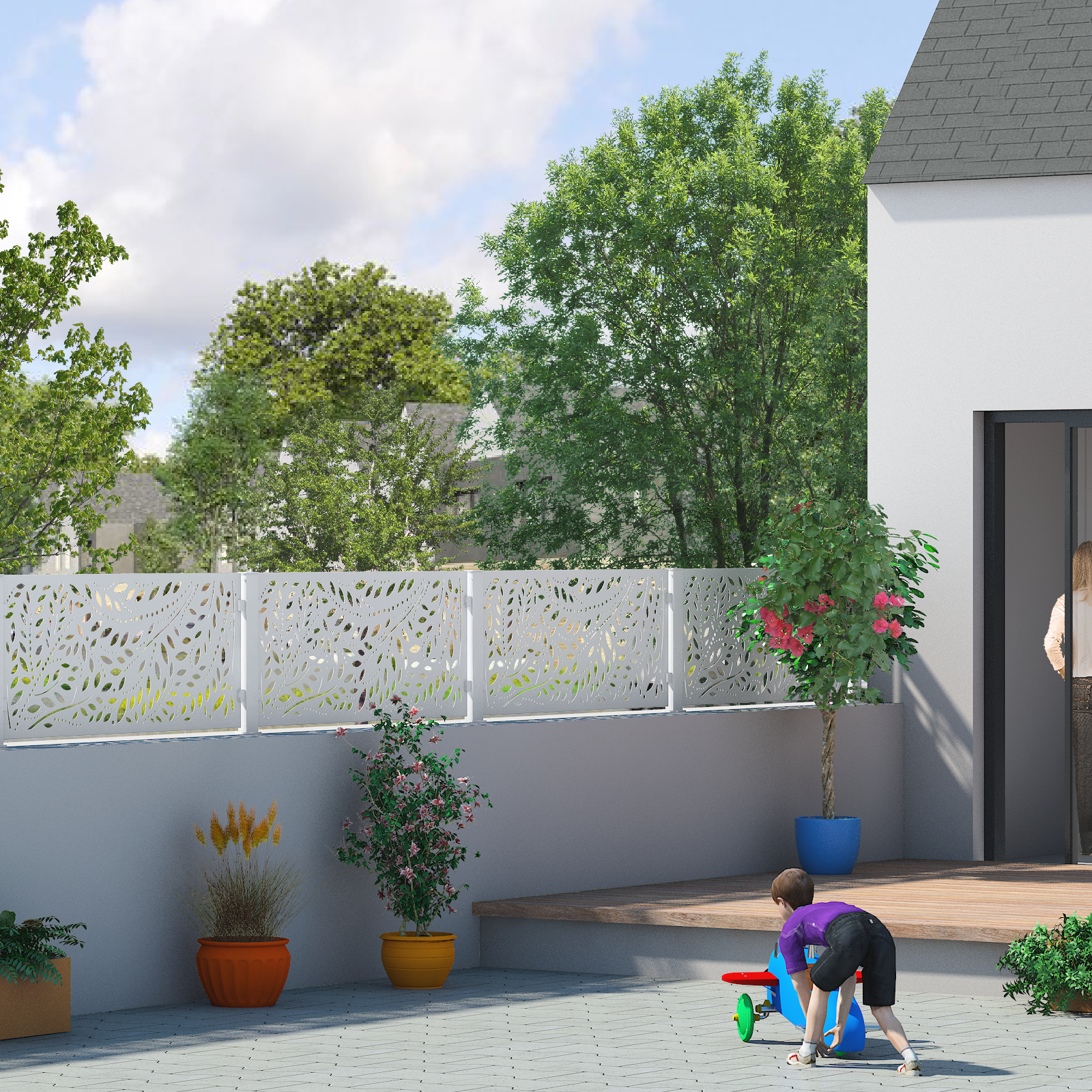Décor aluminium à emboîter blanc, L145 x H60 x P0,2 | Leroy Merlin
