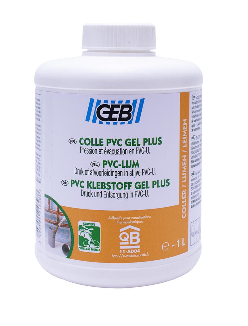 Colle PVC Gel plus en pot, 1L, GEB | Leroy Merlin