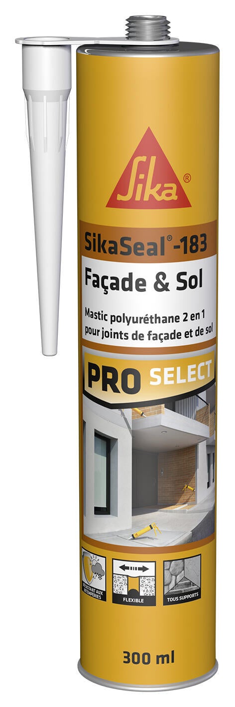 Mastic colle façade et sol SIKASEAL 183 beige SIKA 300 ml | Leroy Merlin
