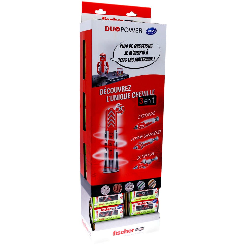 Lot de 20 Cheville pour tout type de mur duopower DuoPower 6x30 FISCHER ...