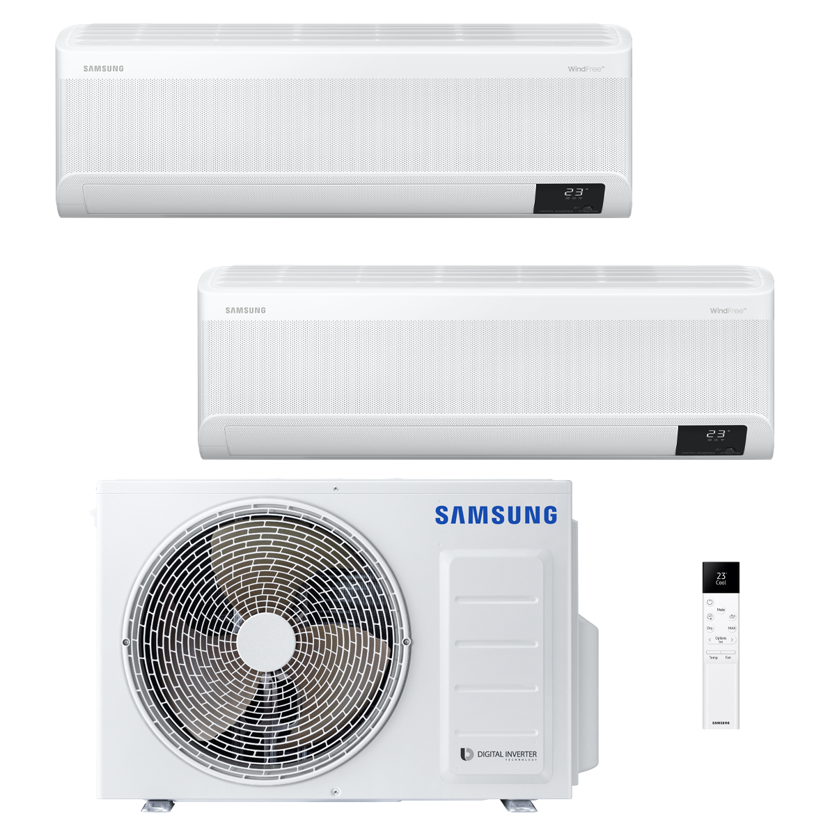 Condizionatore a muro multisplit SAMSUNG Dualsplit 4kW WindFree Elite 9 ...