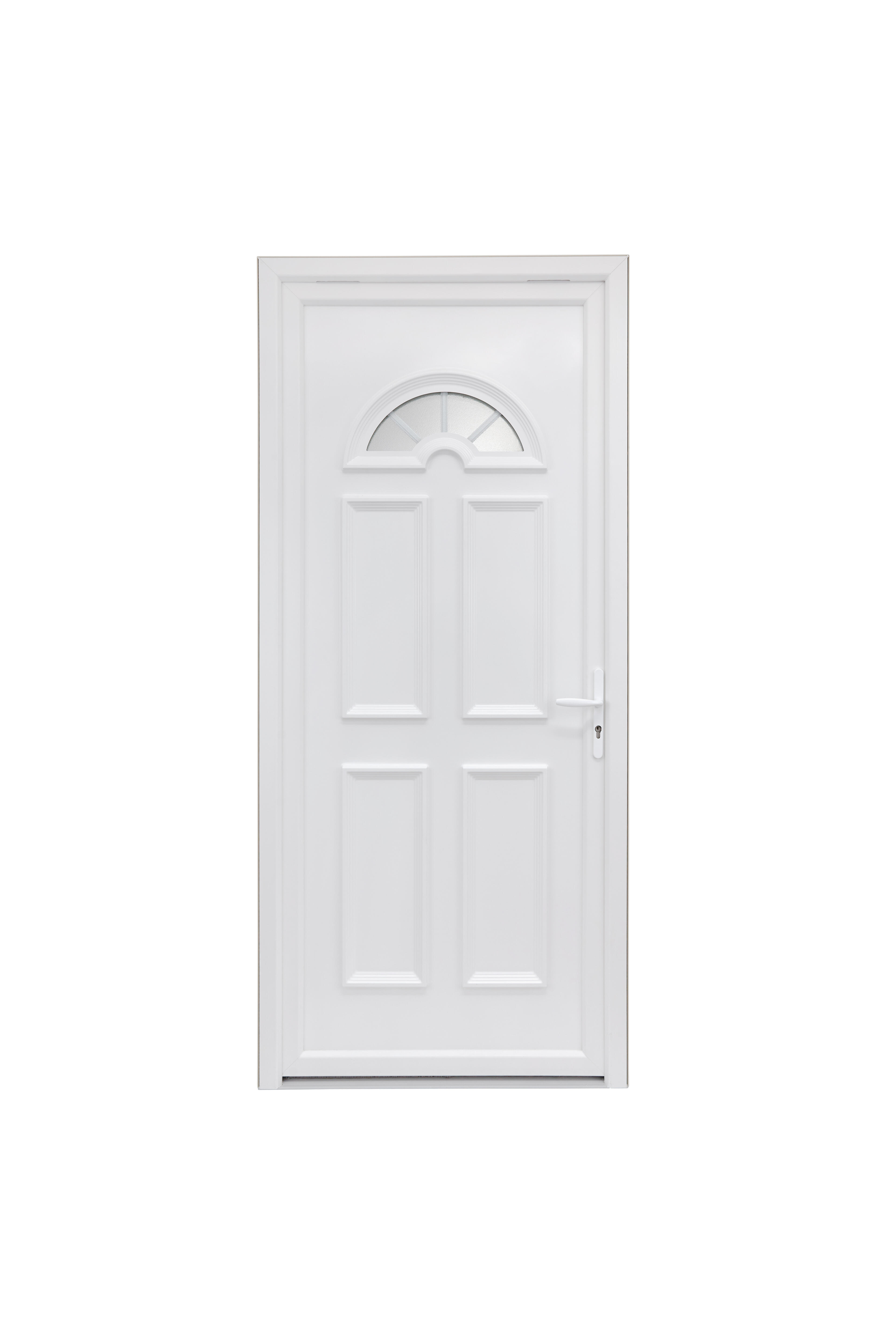 Porte d'entrée PVC Elégance 2 Primo H.215 x l.90 cm vitrée blanc, pous ...