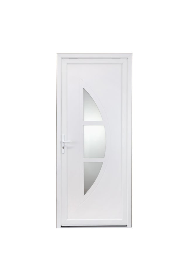 Porte d entrée pvc vitrée avec chassis ouvrant au meilleur prix | Leroy ...