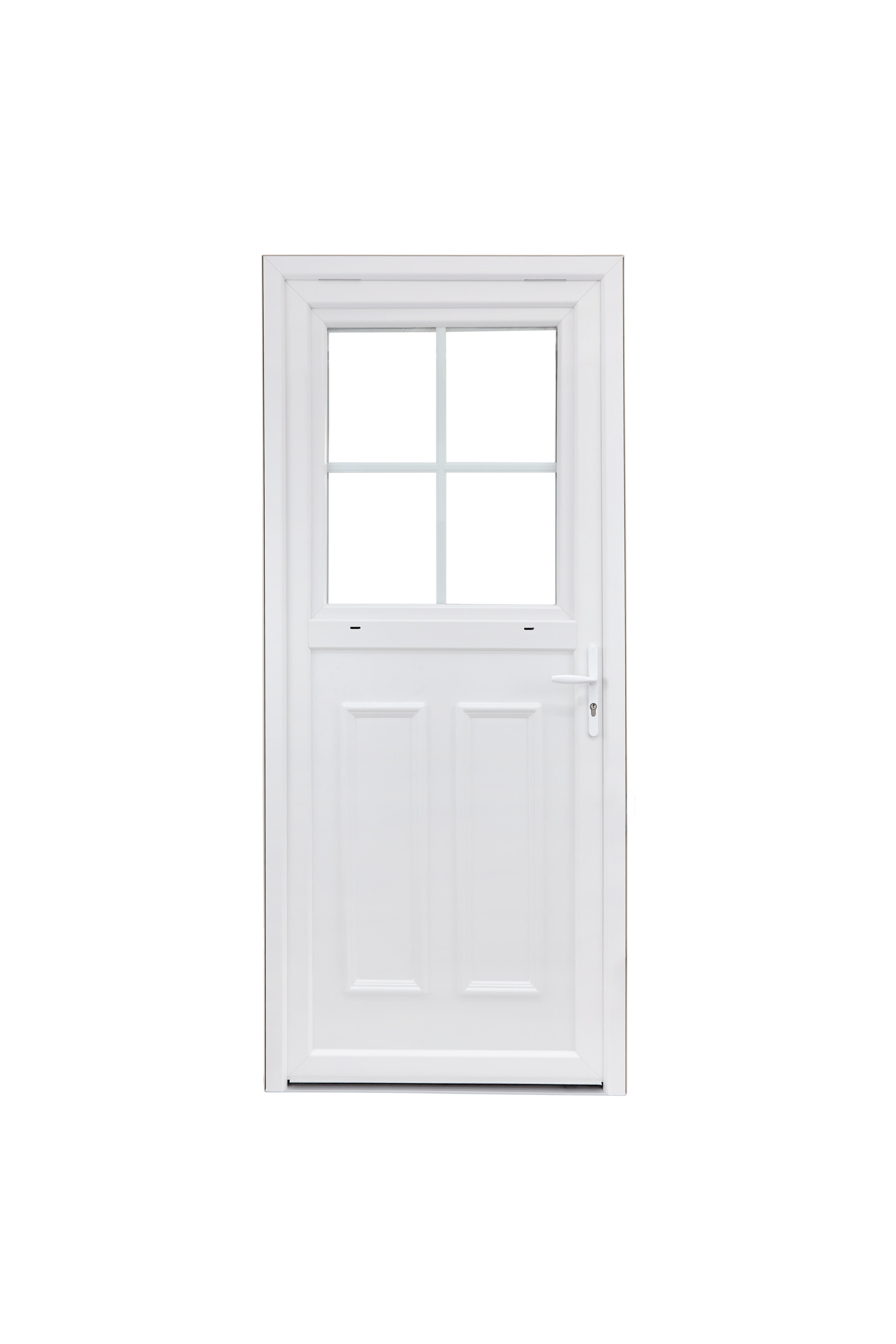 Porte d'entrée PVC Fermiere Essentiel H.215 x l.90 cm vitrée blanc ...