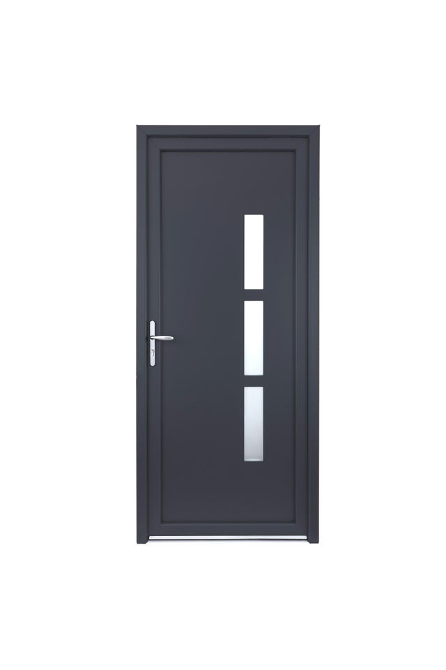 Porte d entrée pvc vitrée avec chassis ouvrant au meilleur prix | Leroy ...