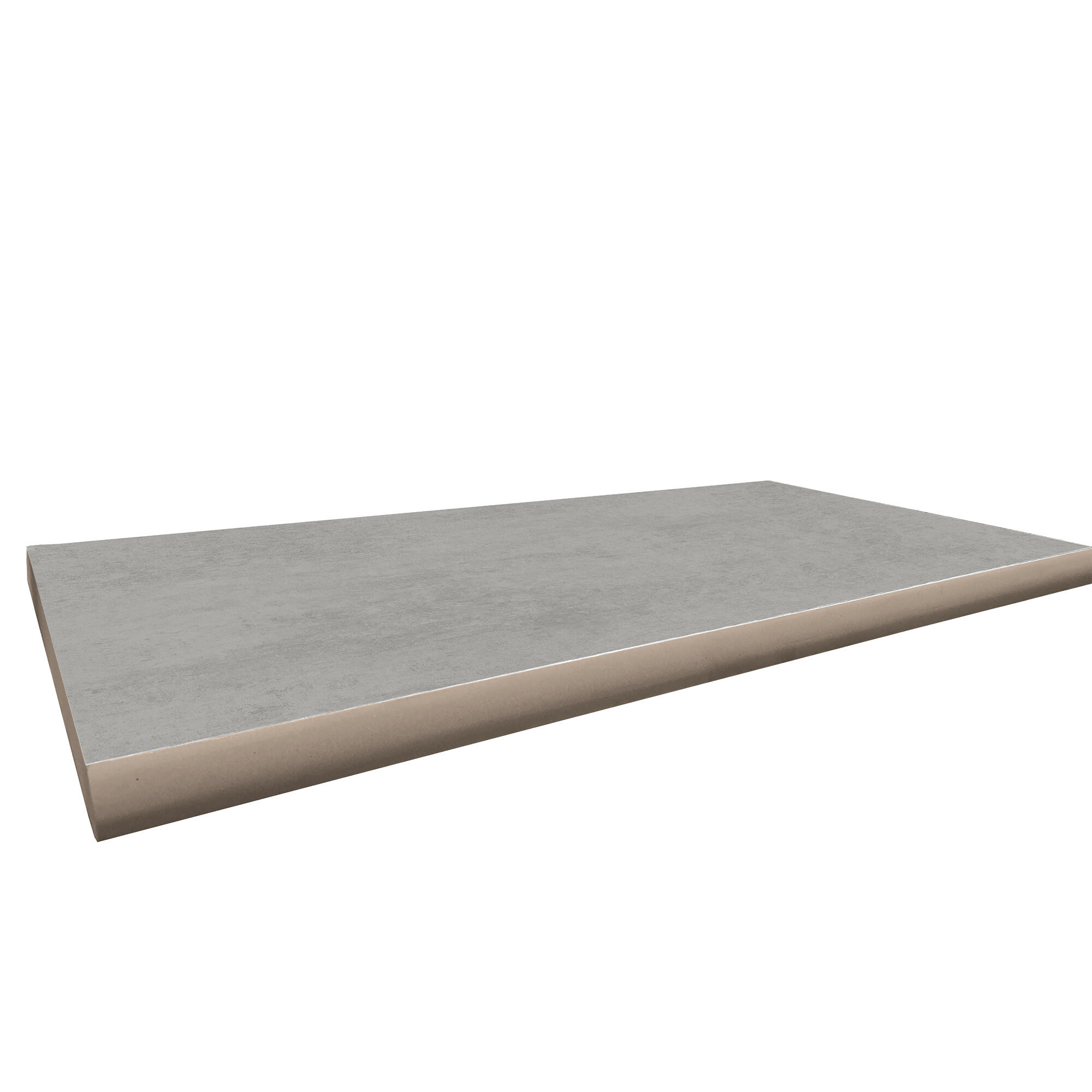 Peldaño gres porcelánico Martins efecto cemento gris 59.5x30cm espesor ...