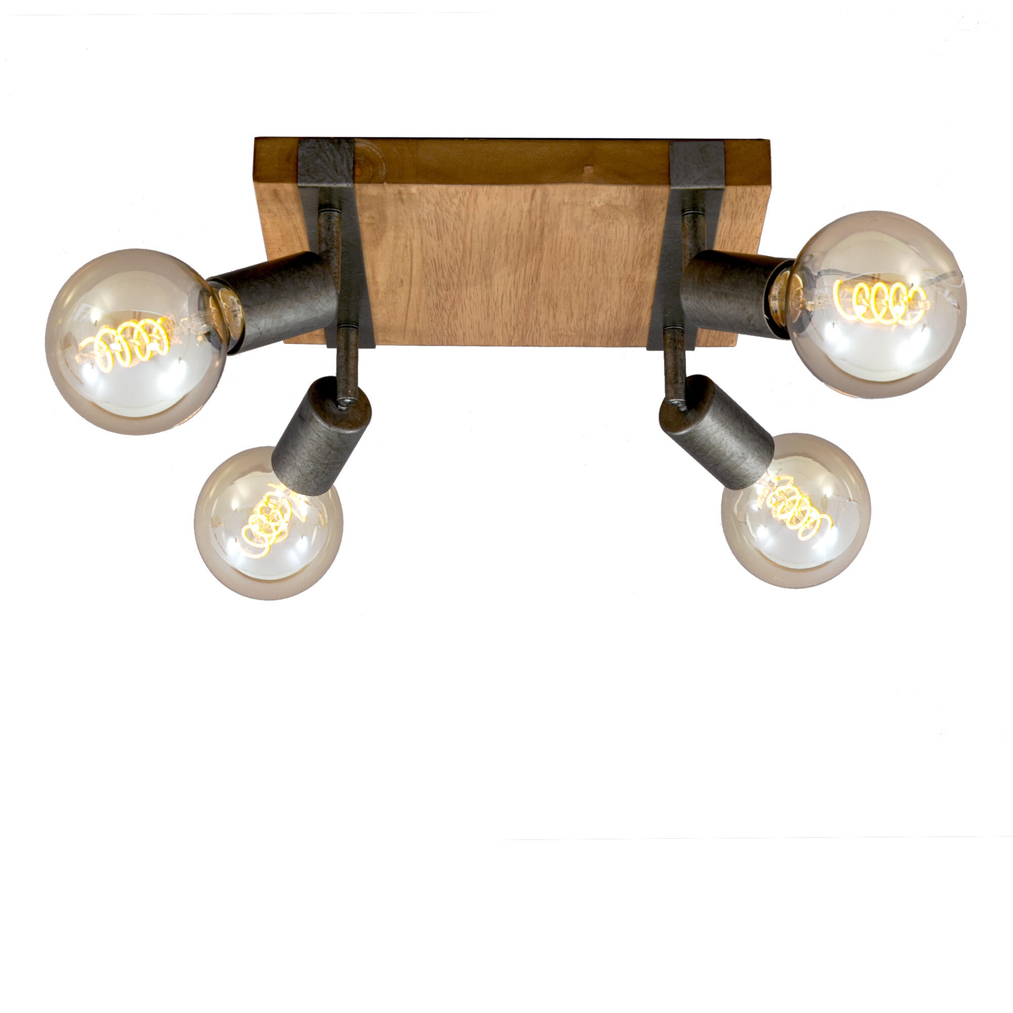 Plafón de 4 focos Wood Basic madera | Leroy Merlin