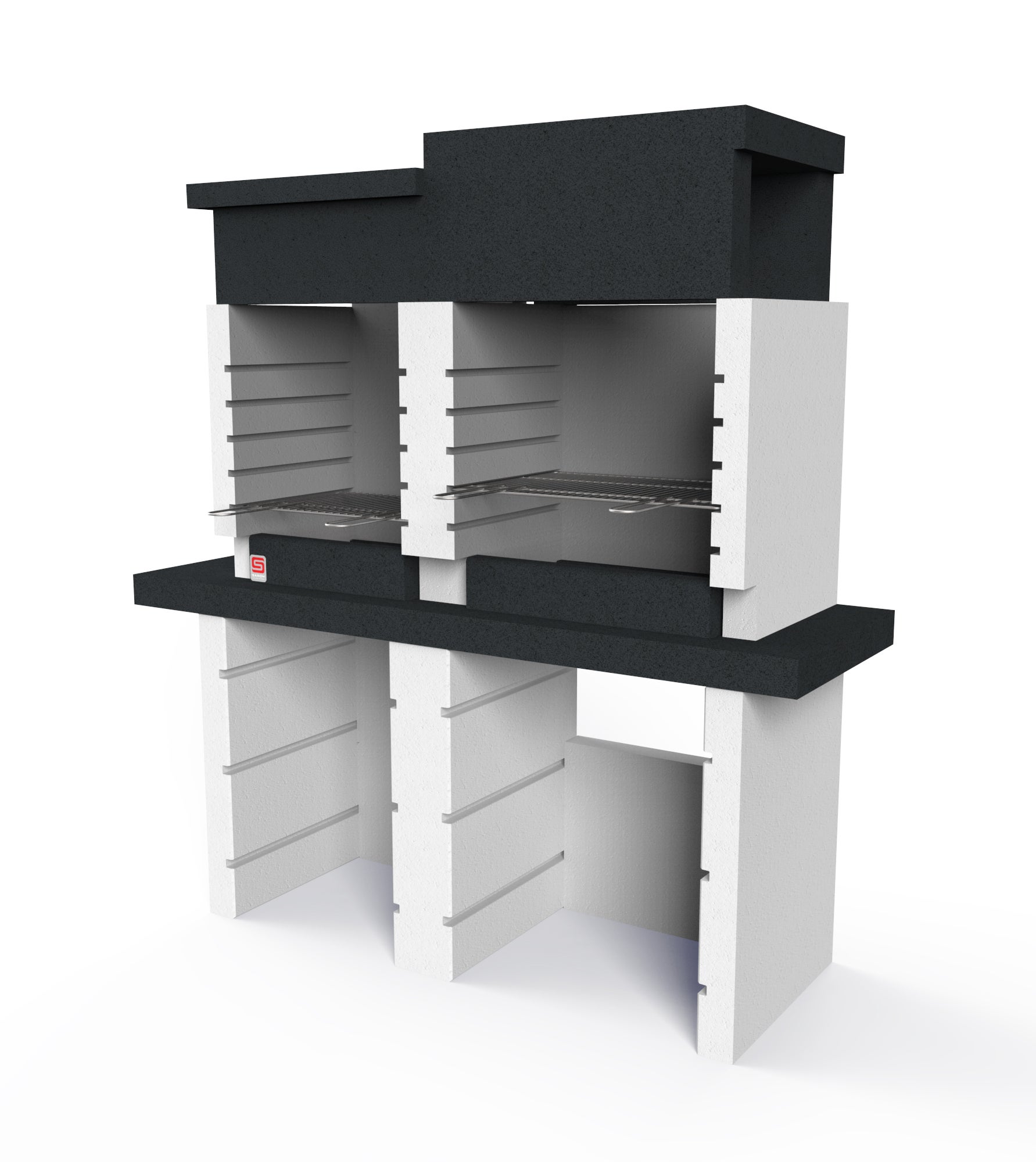 Barbecue fisso a legna e carbonella San Diego SAROM | Leroy Merlin