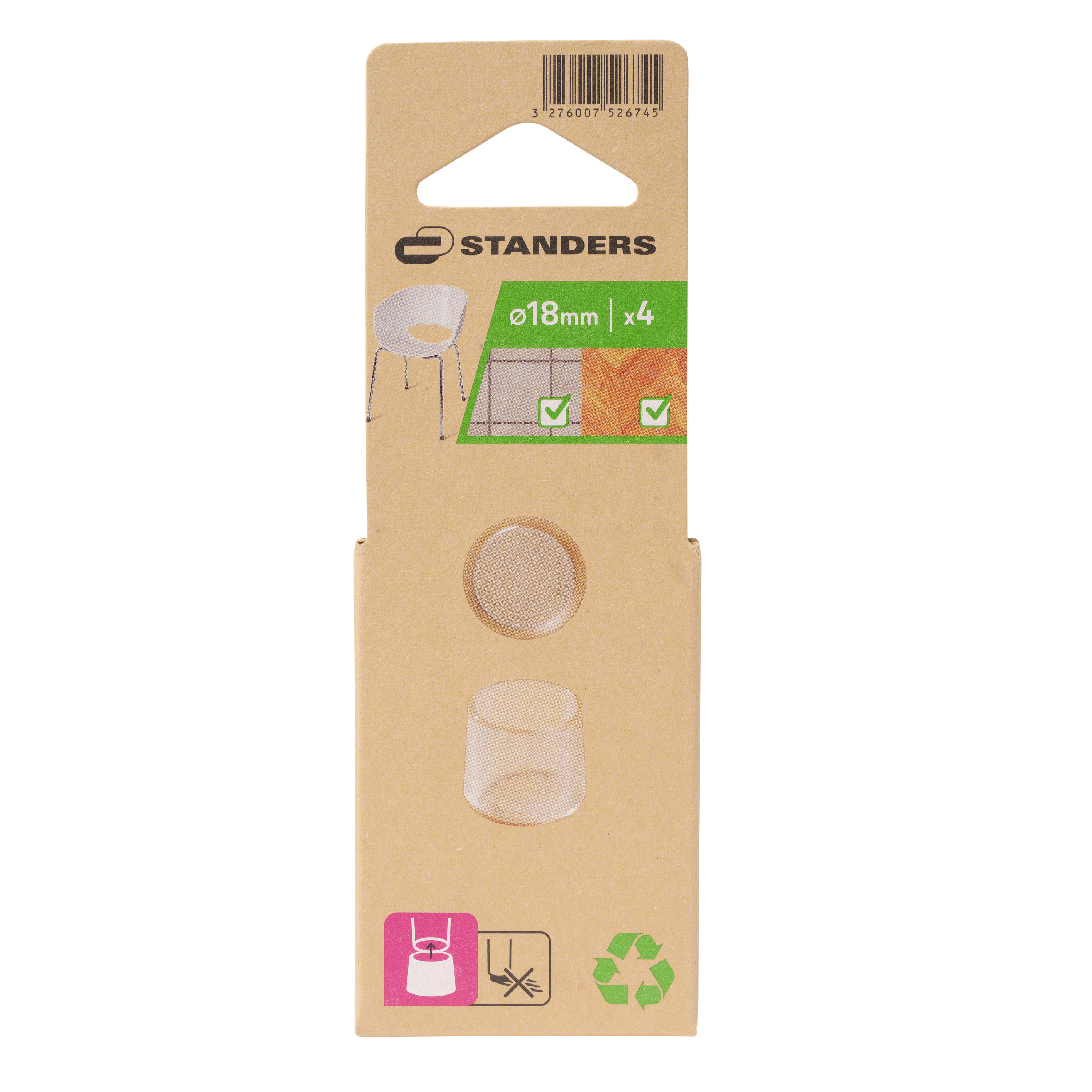 4 embouts en pvc STANDERS transparent, l.18 mm | Leroy Merlin