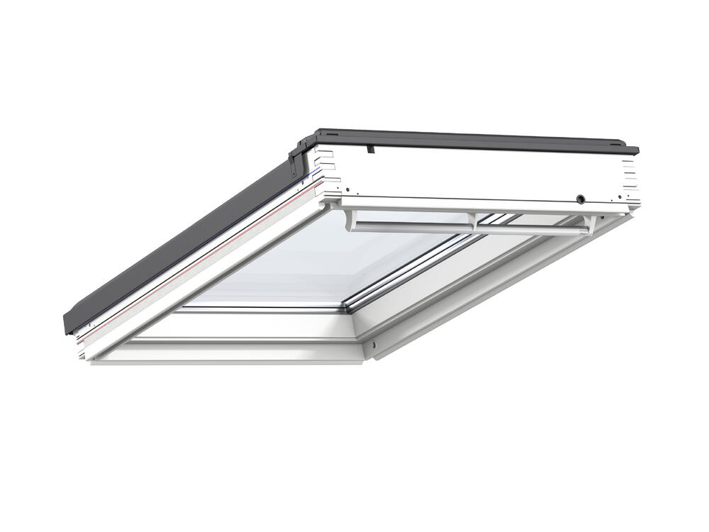 Ventana de techo madera blanco Velux GBL SK06 2015 giratoria manual de ...