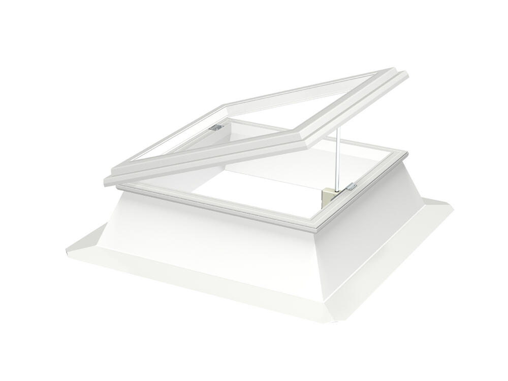 Claraboya de PVC blanca Velux CVJ 080080 1210 proyectante eléctrico de ...