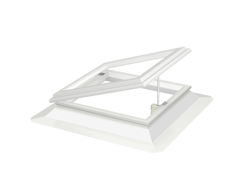 Claraboya de PVC blanca Velux CVJ 150150 0210 proyectante eléctrico de ...