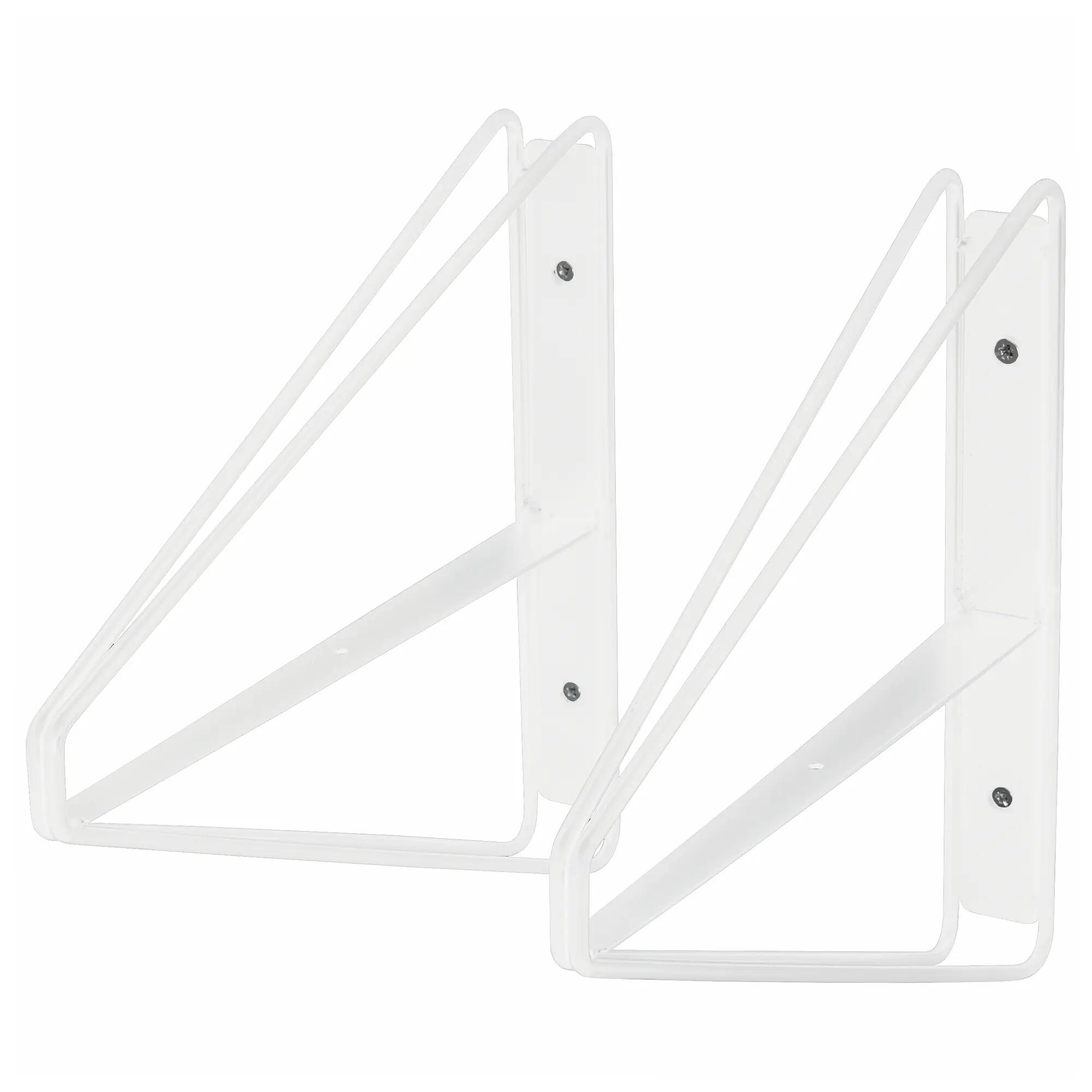 Double équerre métal verni blanc, H.24.5 x P.24.5 cm | Leroy Merlin