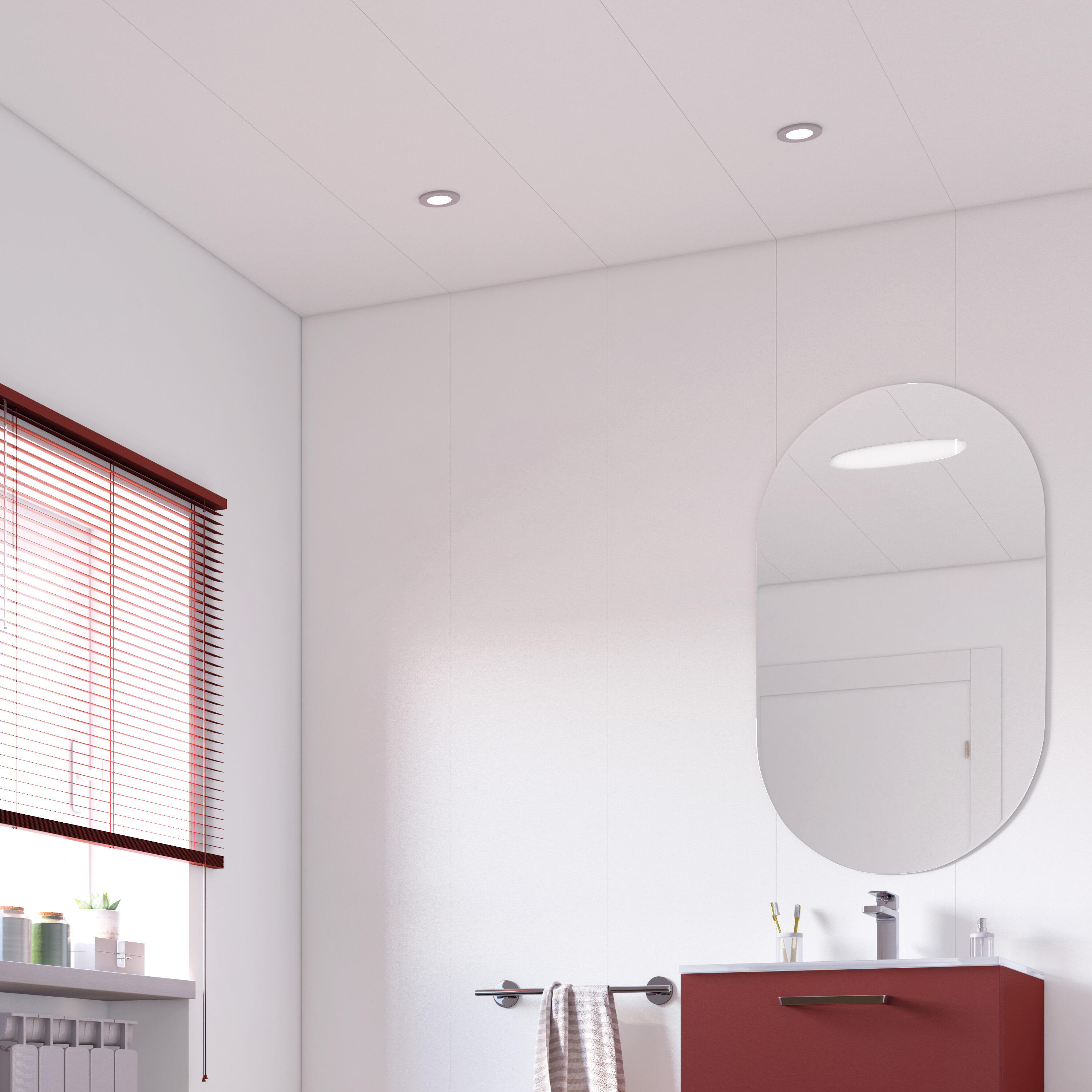 Lambris PVC blanc lisse ARTENS L.260 x l.37,5 cm x Ep.8 mm | Leroy Merlin