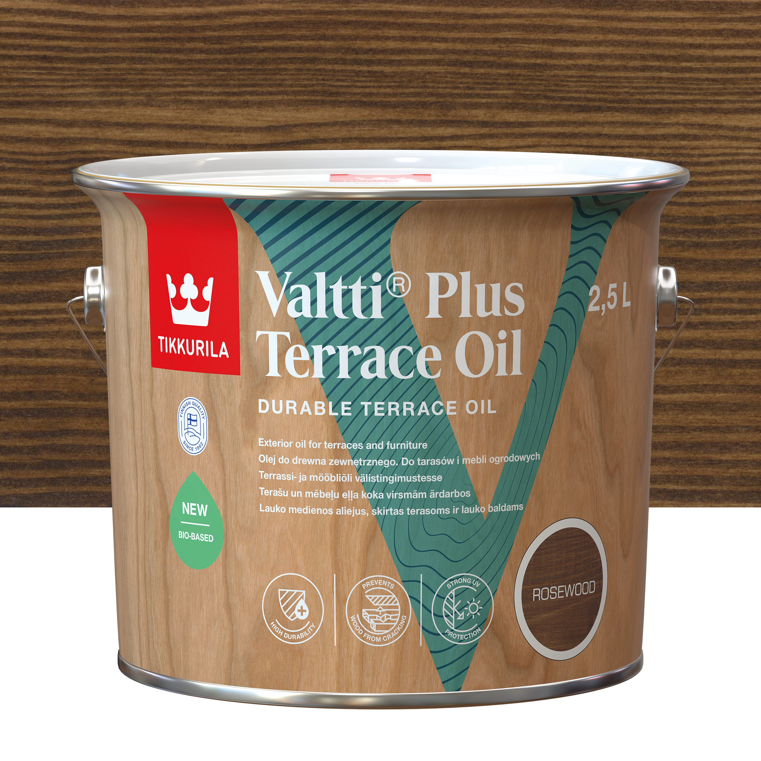 Olej Tikkuria Valtti Plus Terrace Oil Rosewood 2.5 l - Leroy Merlin
