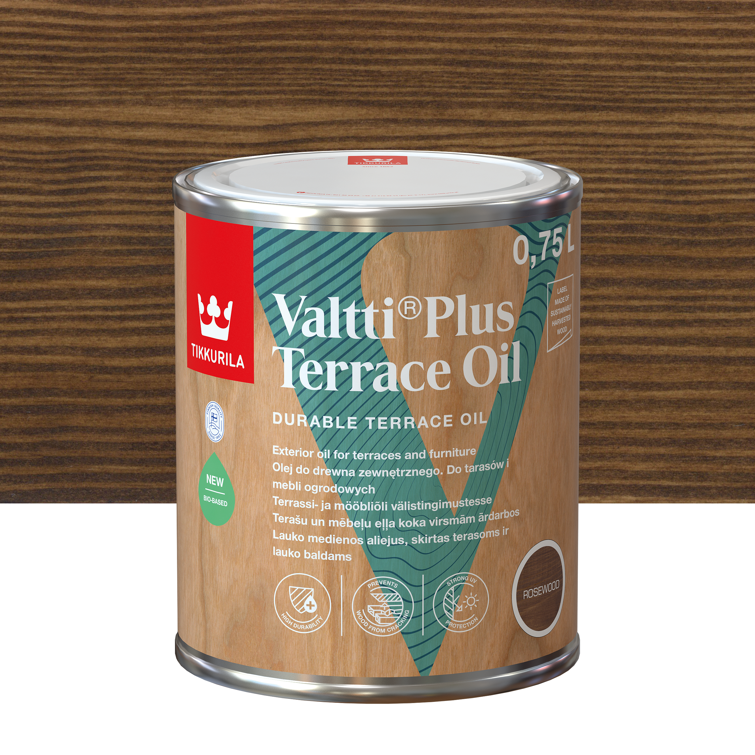 Olej Tikkuria Valtti Plus Terrace Oil Rosewood 0.75 l - Leroy Merlin