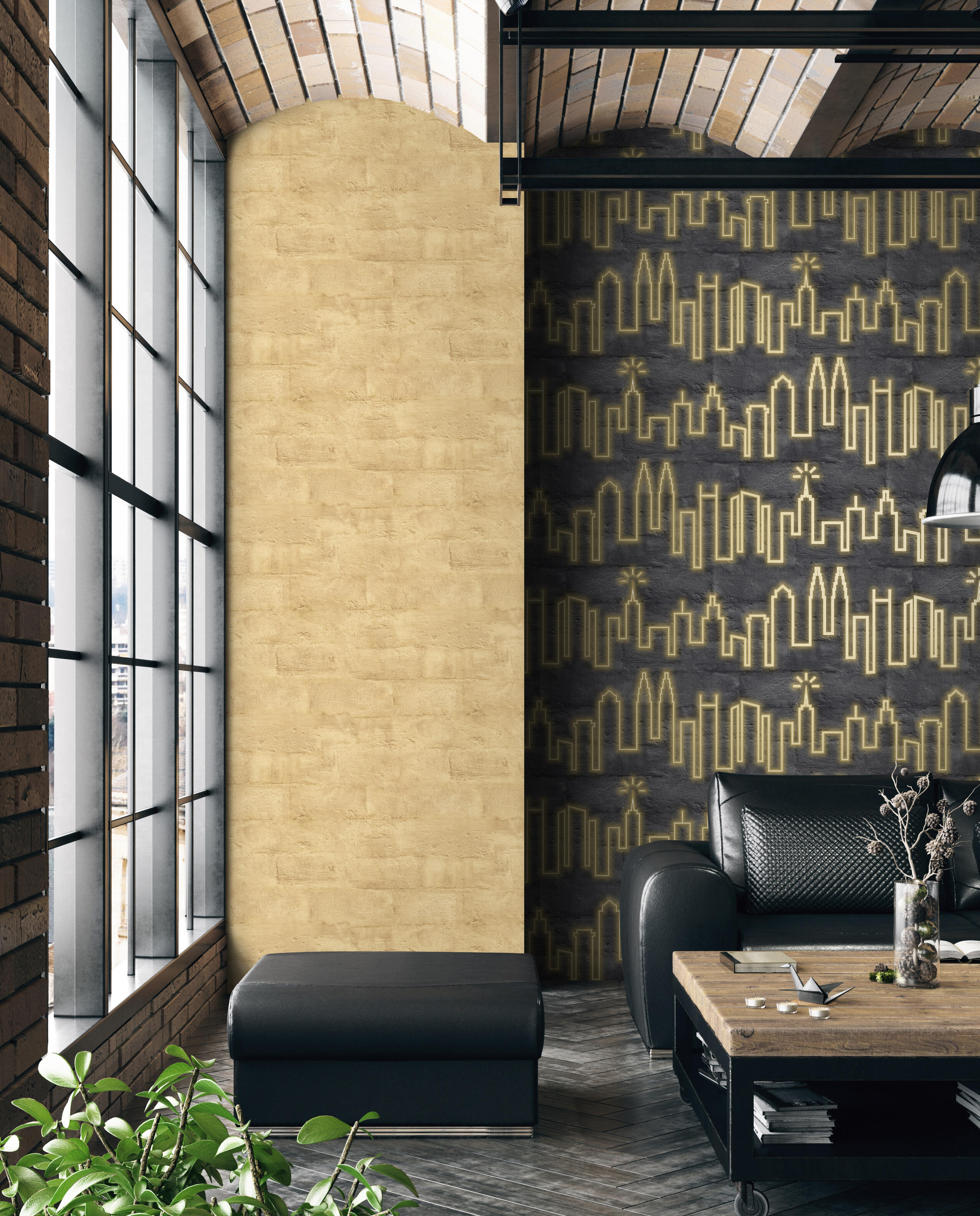 Papier peint intissé Ultraviolet jaune | Leroy Merlin