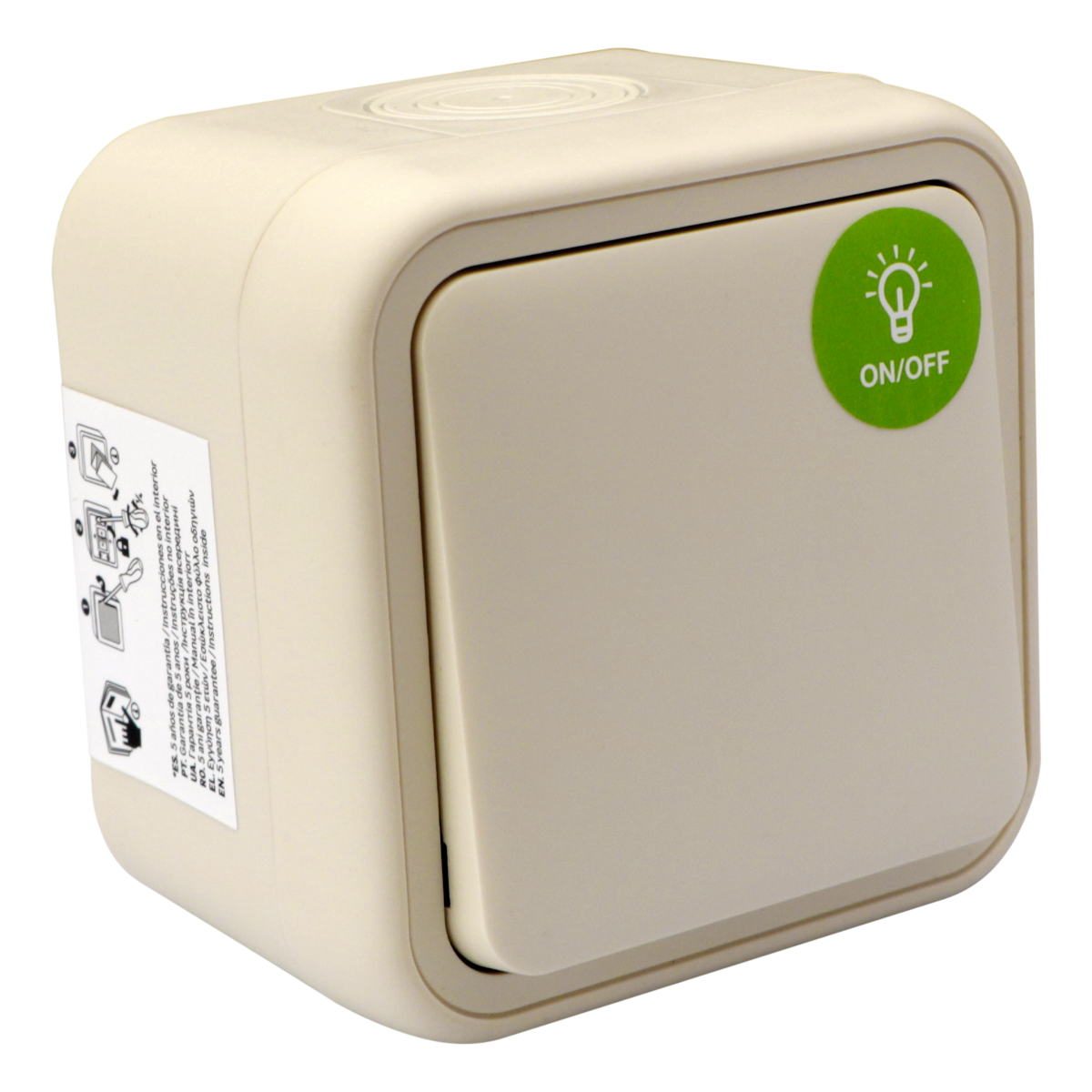 Interruptor LEXMAN Trail IP55 color blanco | Leroy Merlin