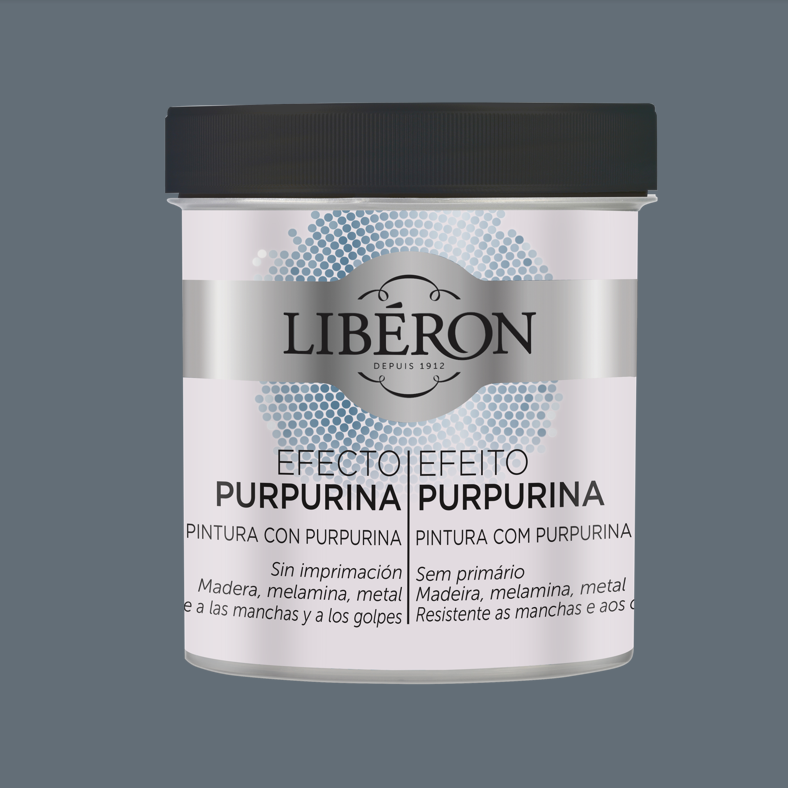 Pintura para mueble LIBÉRON Efecto Purpurina en color gris plomo mate ...