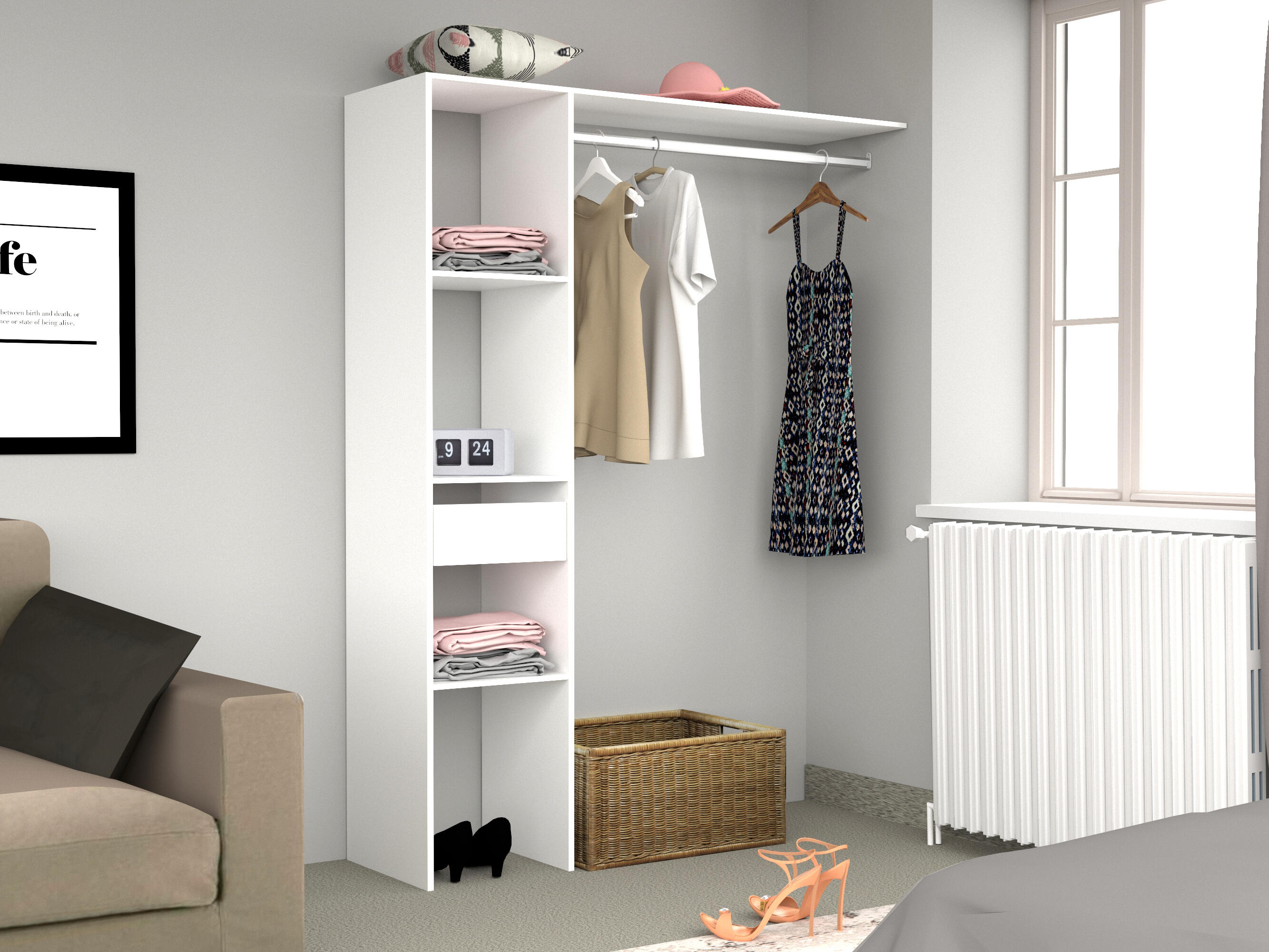 Kit vestidor Combi 138x180x40cm blanco Box C | Leroy Merlin