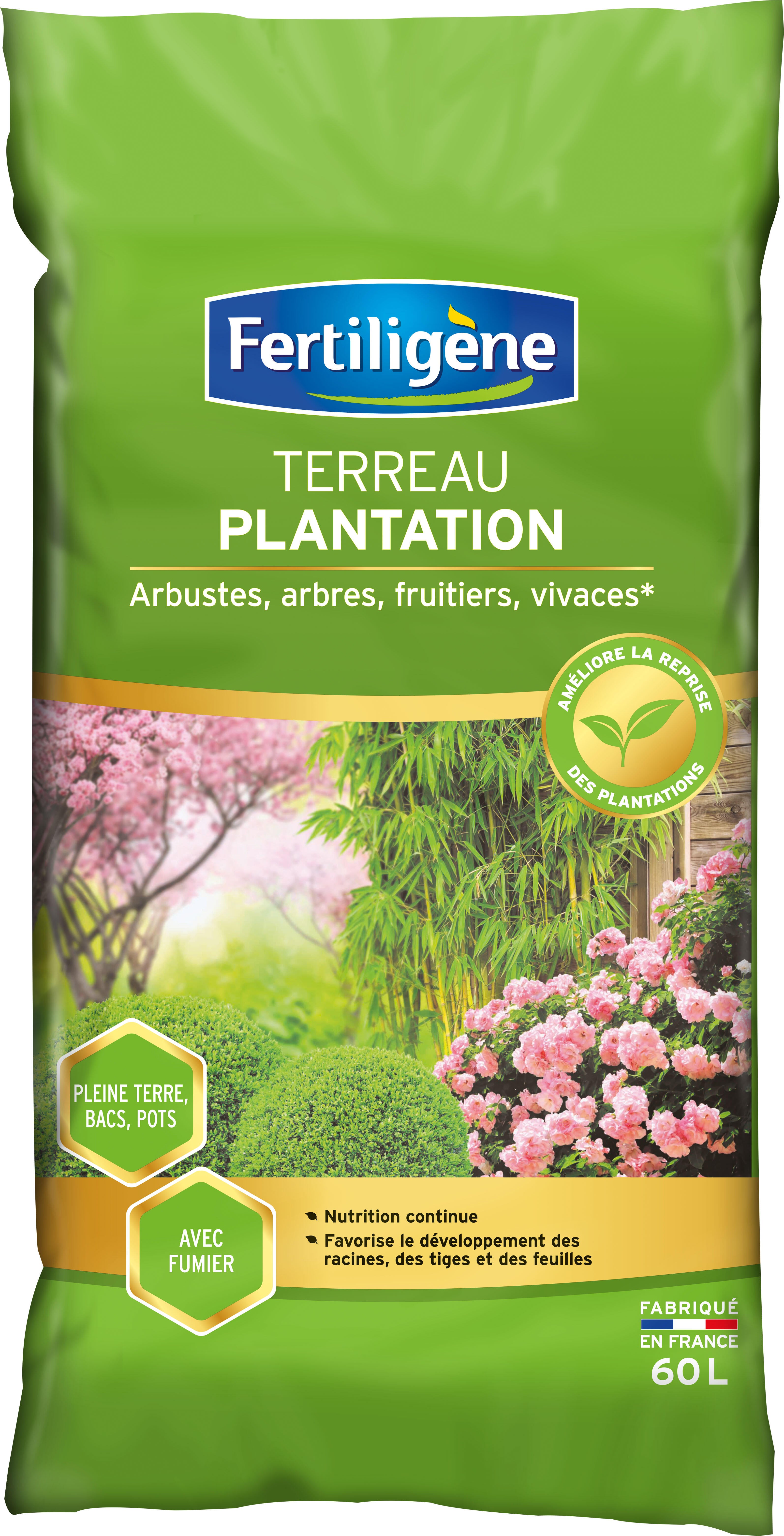 TERREAU PLANTATION FERTILIGENE 60L | Leroy Merlin