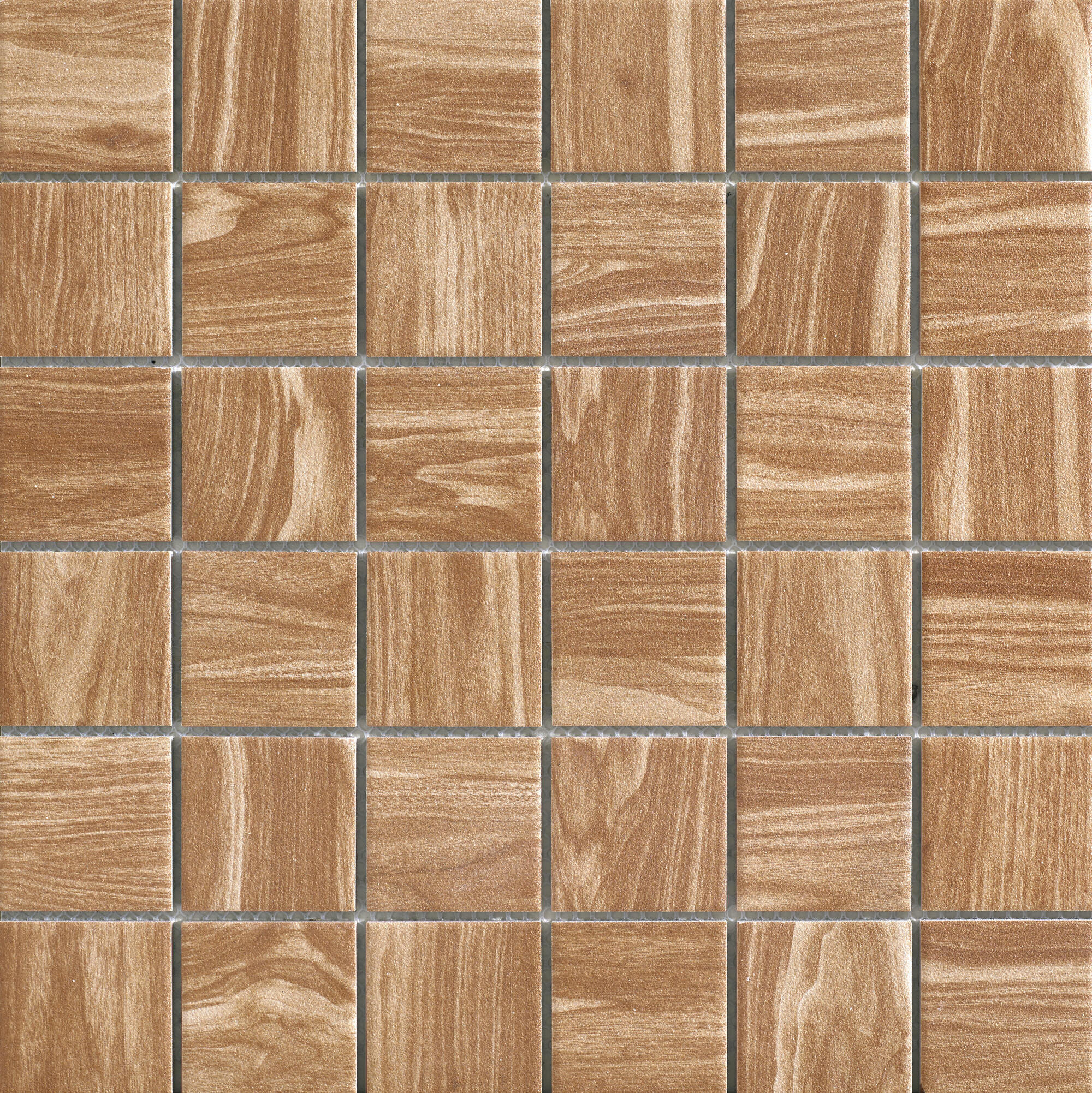 Azulejo mosaico porcelana Tech efecto madera marrón 30.6x30.6 cm C3 ...