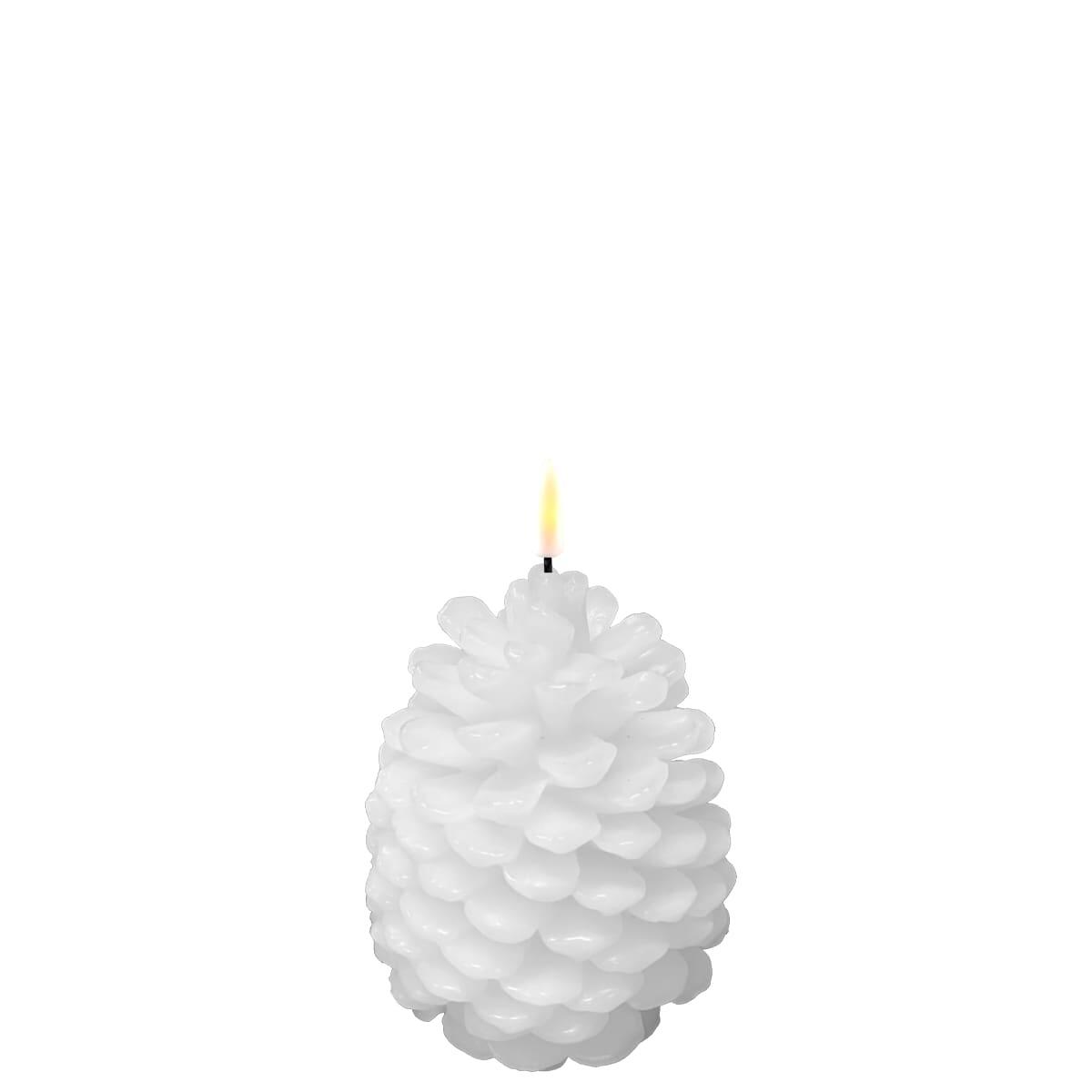 Eclairage à piles piles Led, pomme de pin, h.10cm blanc | Leroy Merlin