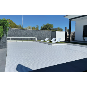 Cubierta de lamas elevada de PVC 8x4 m blanca | Leroy Merlin