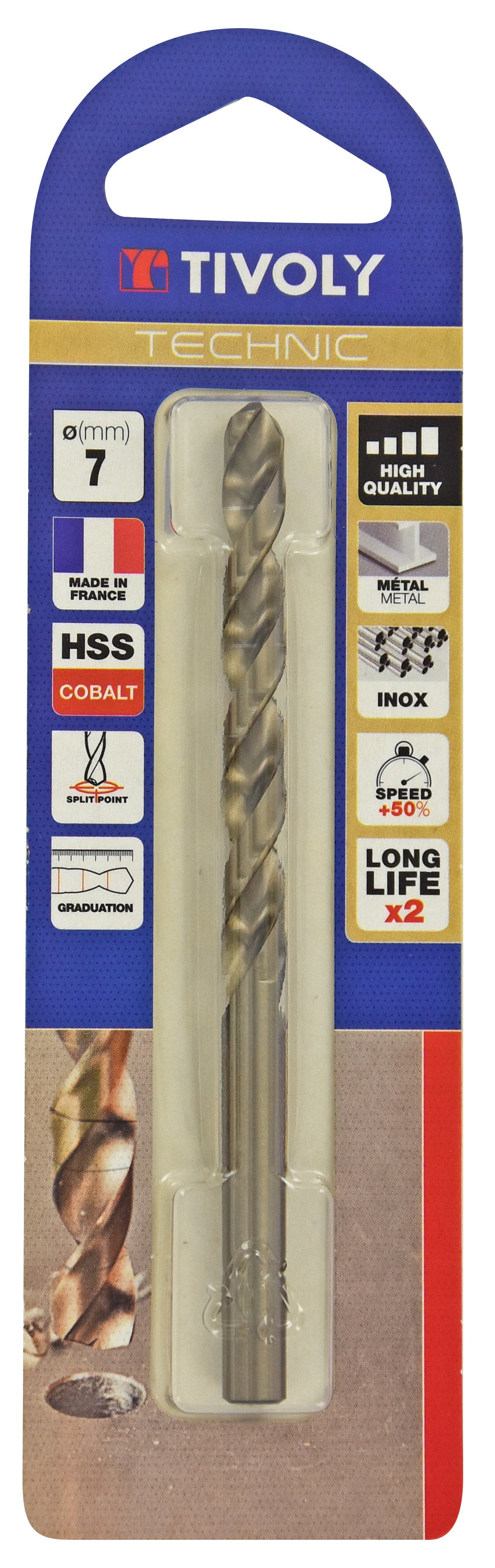 Foret à métal, Diam.7 mm, L.69 mm TIVOLY | Leroy Merlin