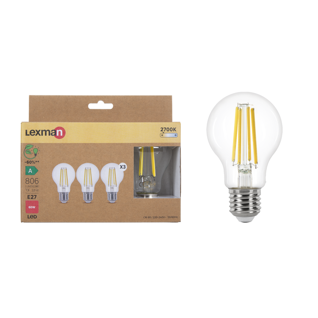 Ampoule e27 60w au meilleur prix | Leroy Merlin