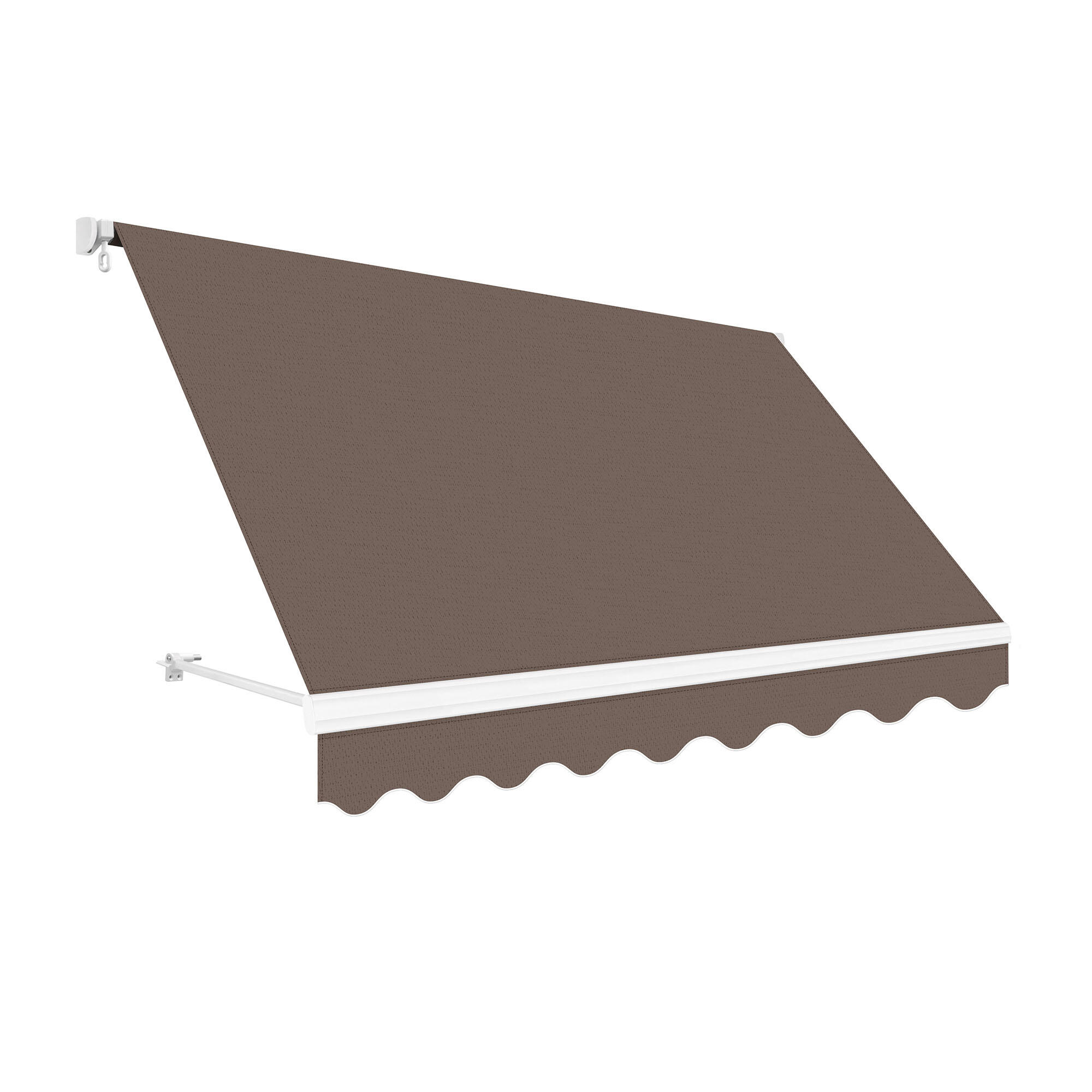 Toldo brazo estor 3x2.5 para balcón Kronos estructura blanca motorizado ...