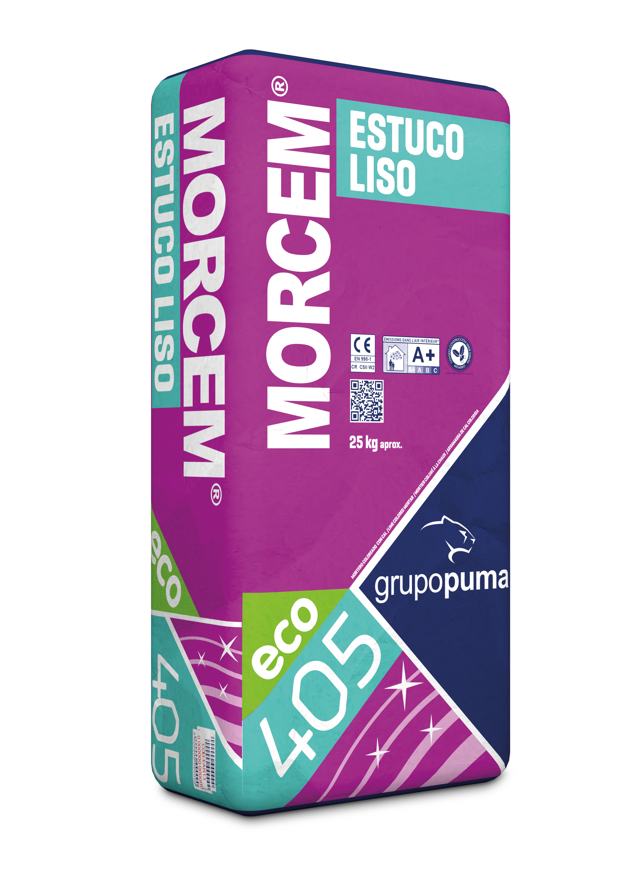 Mortero revoco MORCEM estuco liso blanco 25 kg | Leroy Merlin