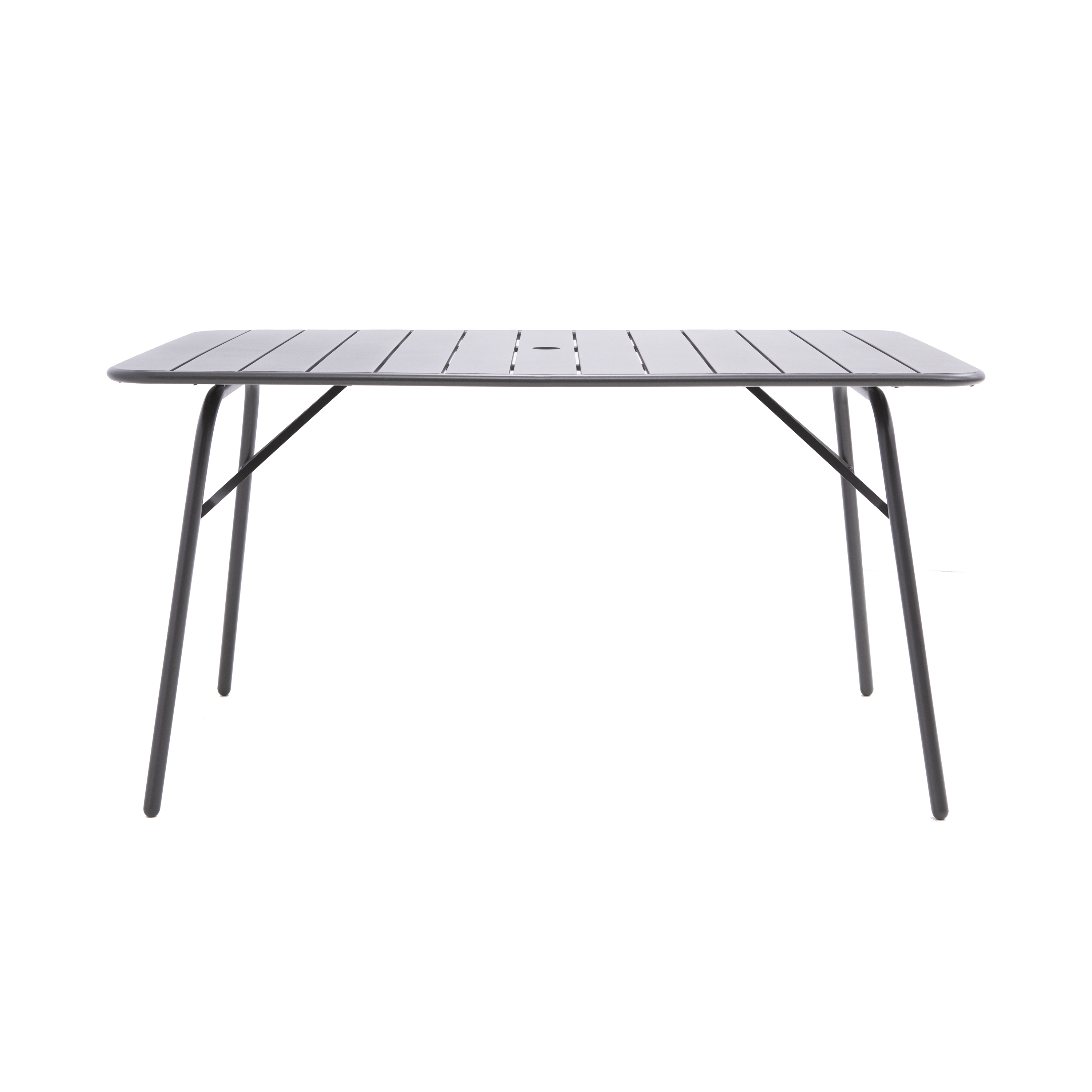 Table de repas pliante en acier anthracite, 2 personnes Café NATERIAL ...