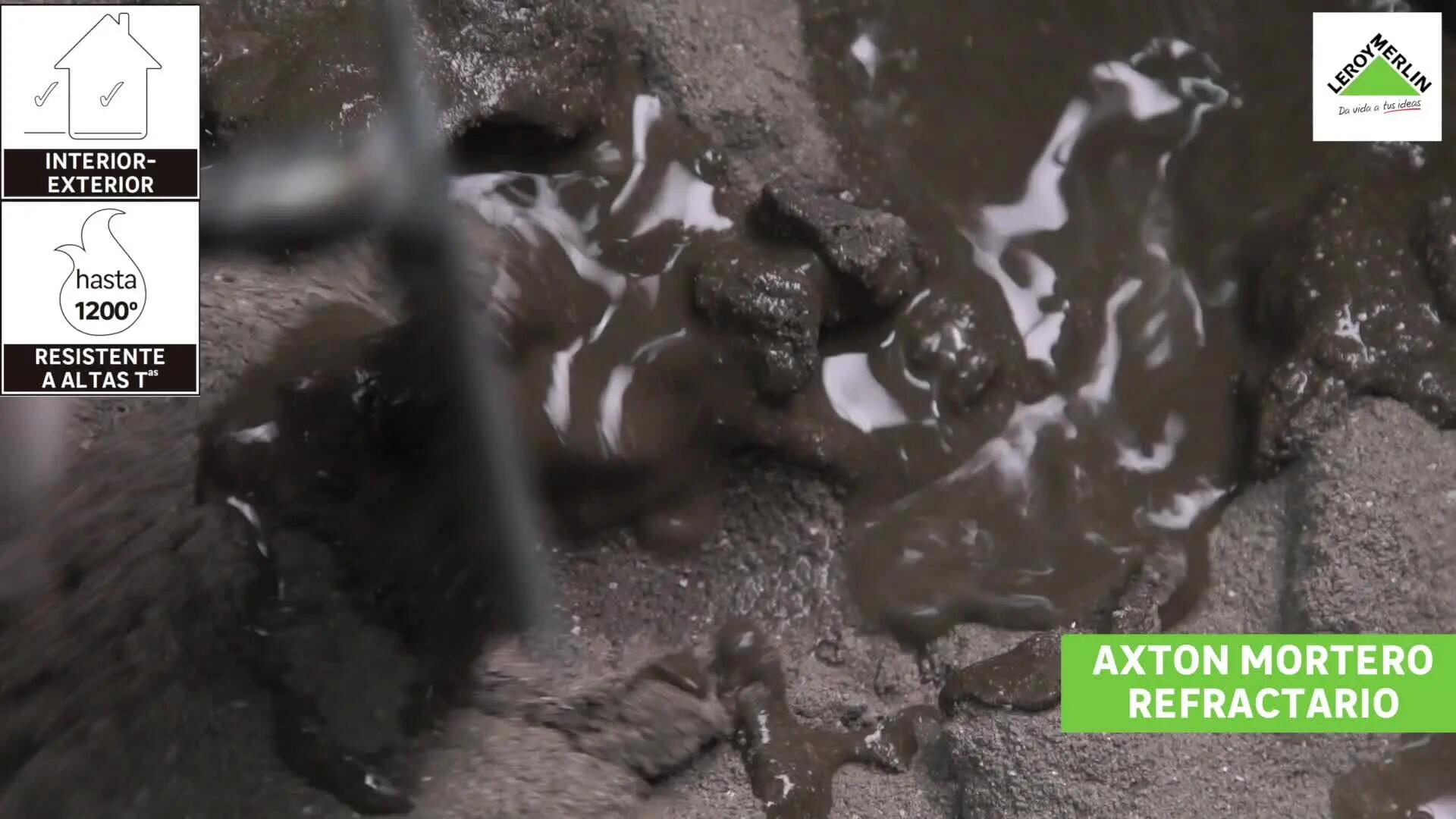 Mortero refractario AXTON 25 kg gris | Leroy Merlin