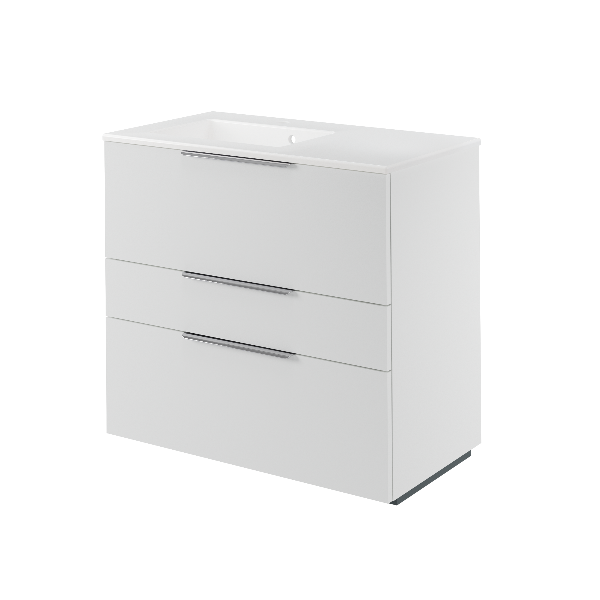 Mobile da bagno sotto lavabo SENSEA Neo bianco laccato L 90 x H 84 x P ...