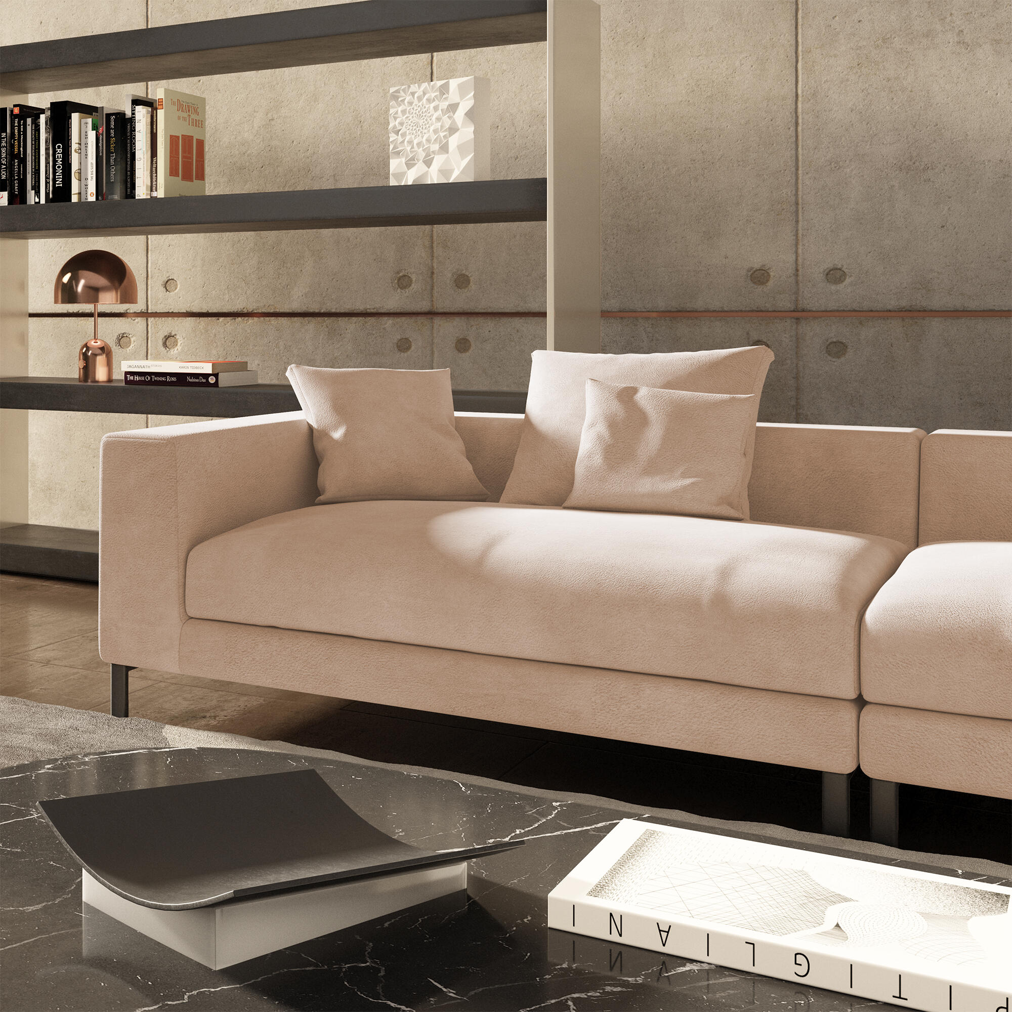 Tela al corte tapicería imitación piel Vison arena ancho 140 cm | Leroy ...