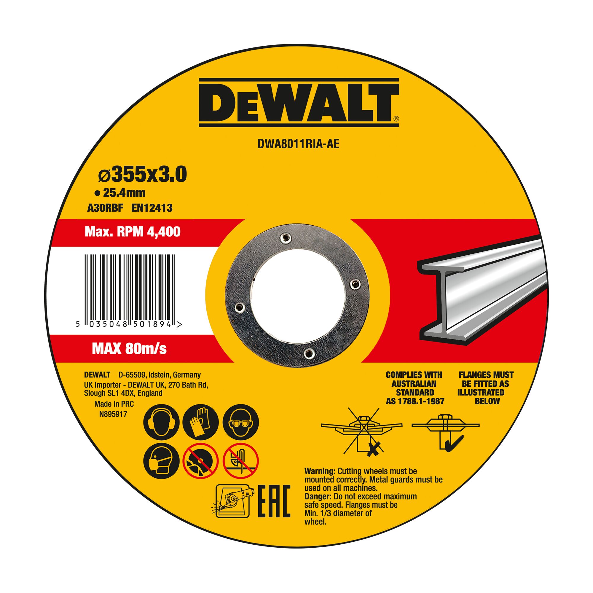 Disco DEWALT para tronzadora metal 355X3X25.4 MM | Leroy Merlin