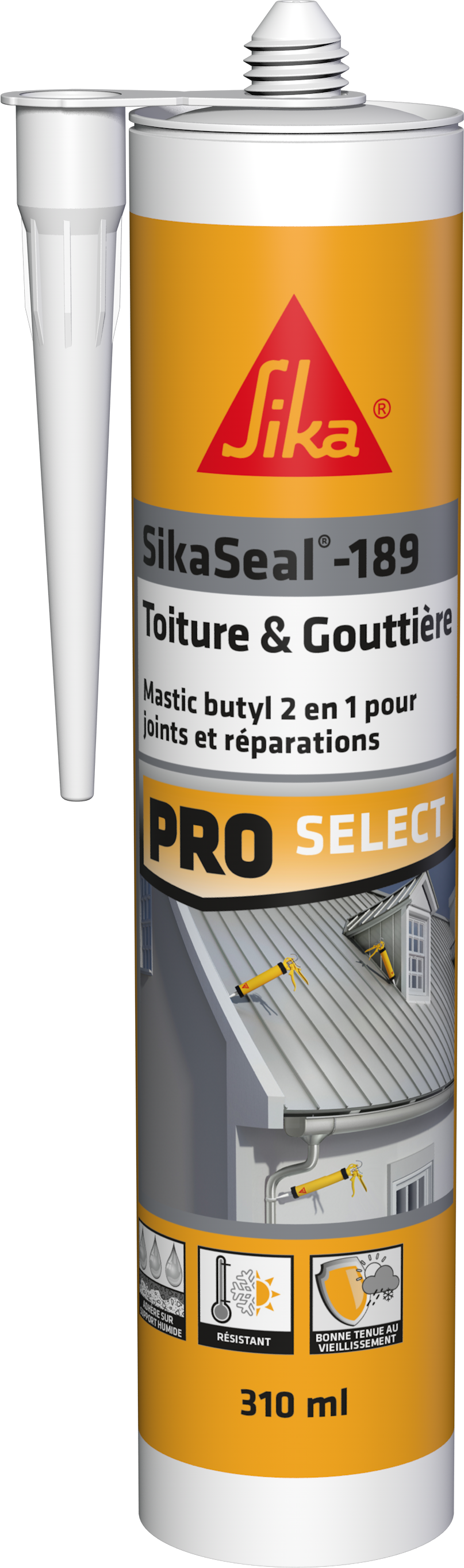 Mastic colle couverture SIKASEAL 189 gris SIKA 310 ml | Leroy Merlin