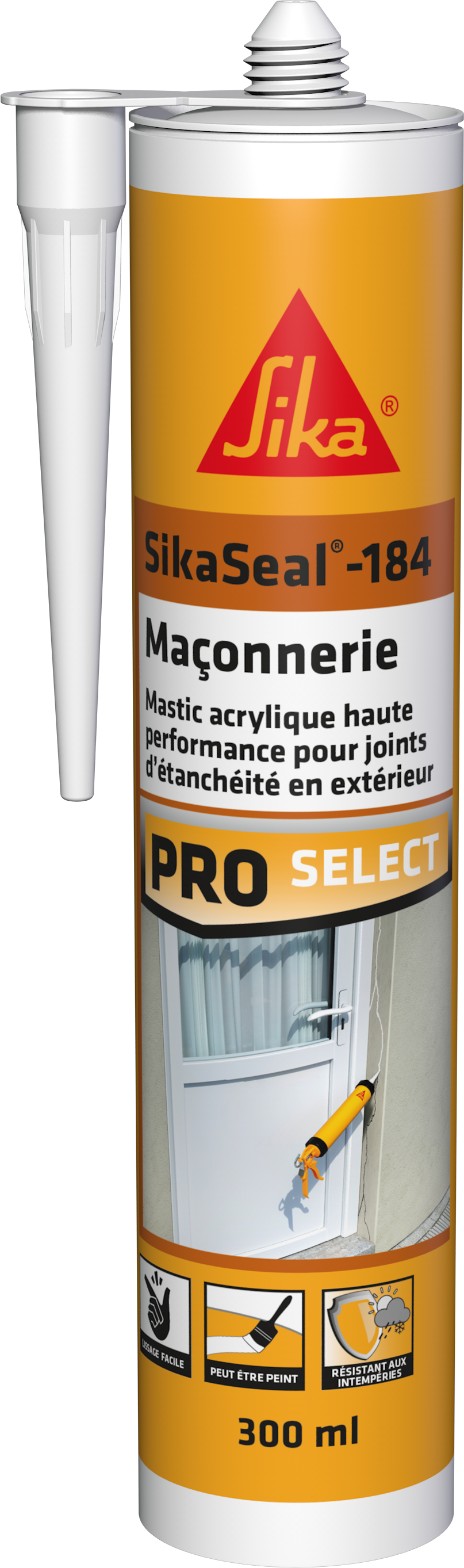 Mastic colle SIKASEAL 184 blanc SIKA 300 ml | Leroy Merlin
