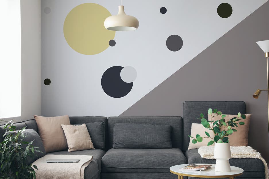 Pareti con forme geometriche d’effetto nei toni del grigio | Leroy Merlin