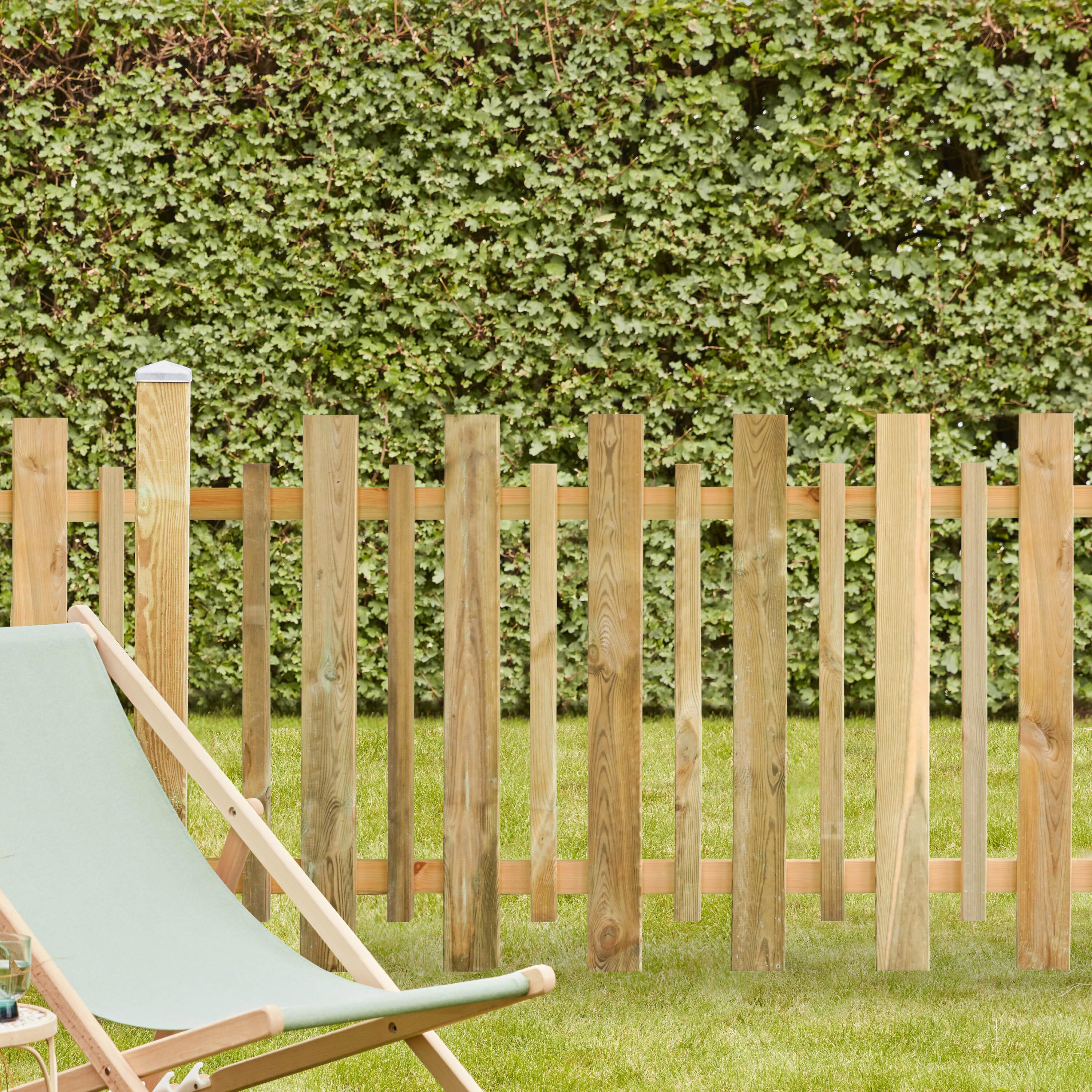 Clôture jardin bois Dakota, CERLAND, H.100 x l.180 cm, marron | Leroy ...