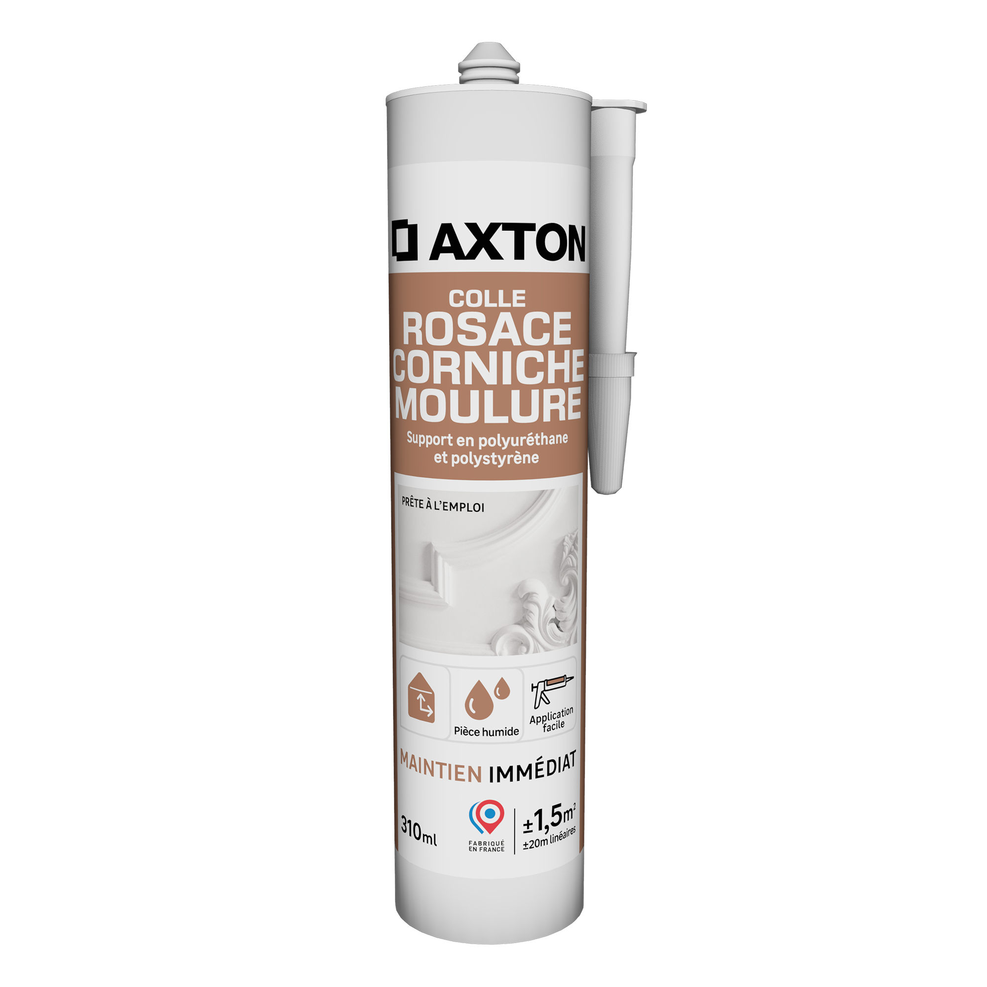 Colle pour moulures, cimaises et rosaces AXTON, 310ml | Leroy Merlin