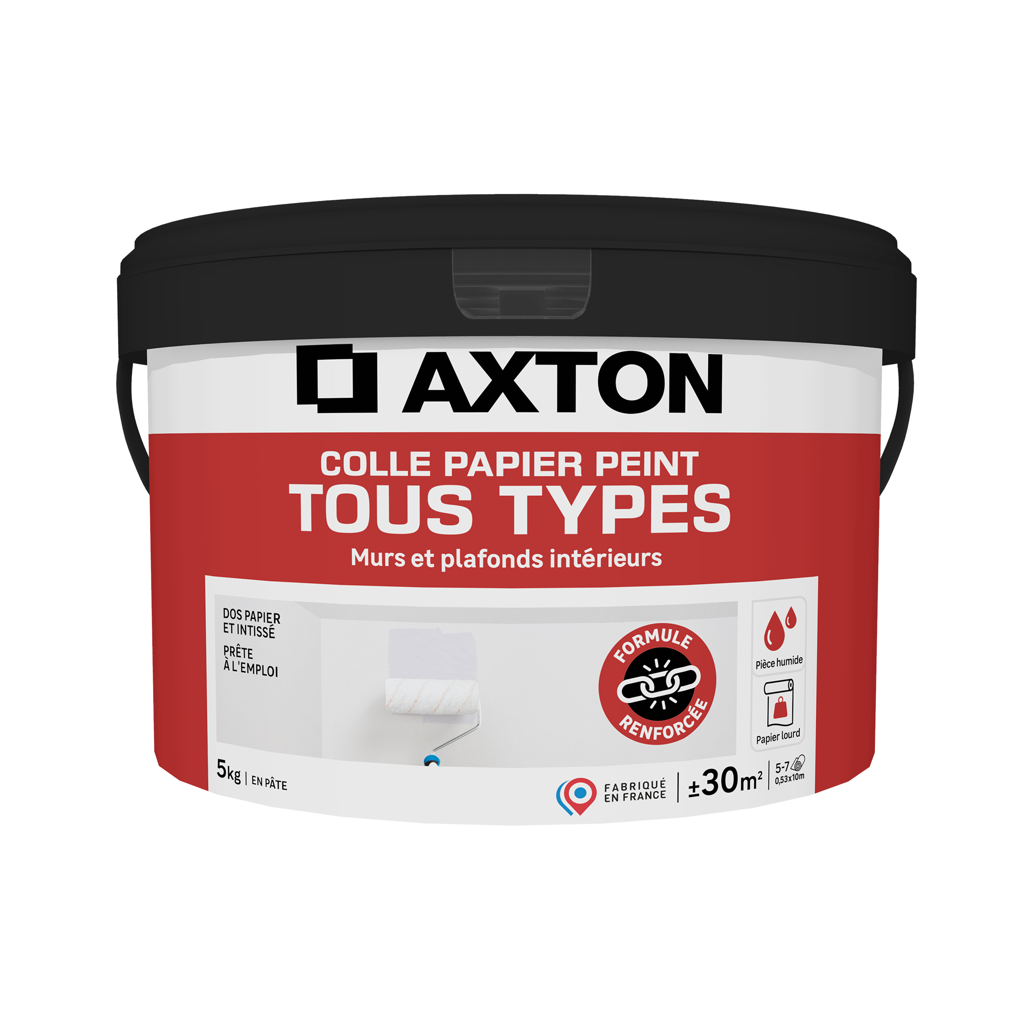 Colle en pâte pour tous types de papiers peints AXTON, 5kg | Leroy Merlin
