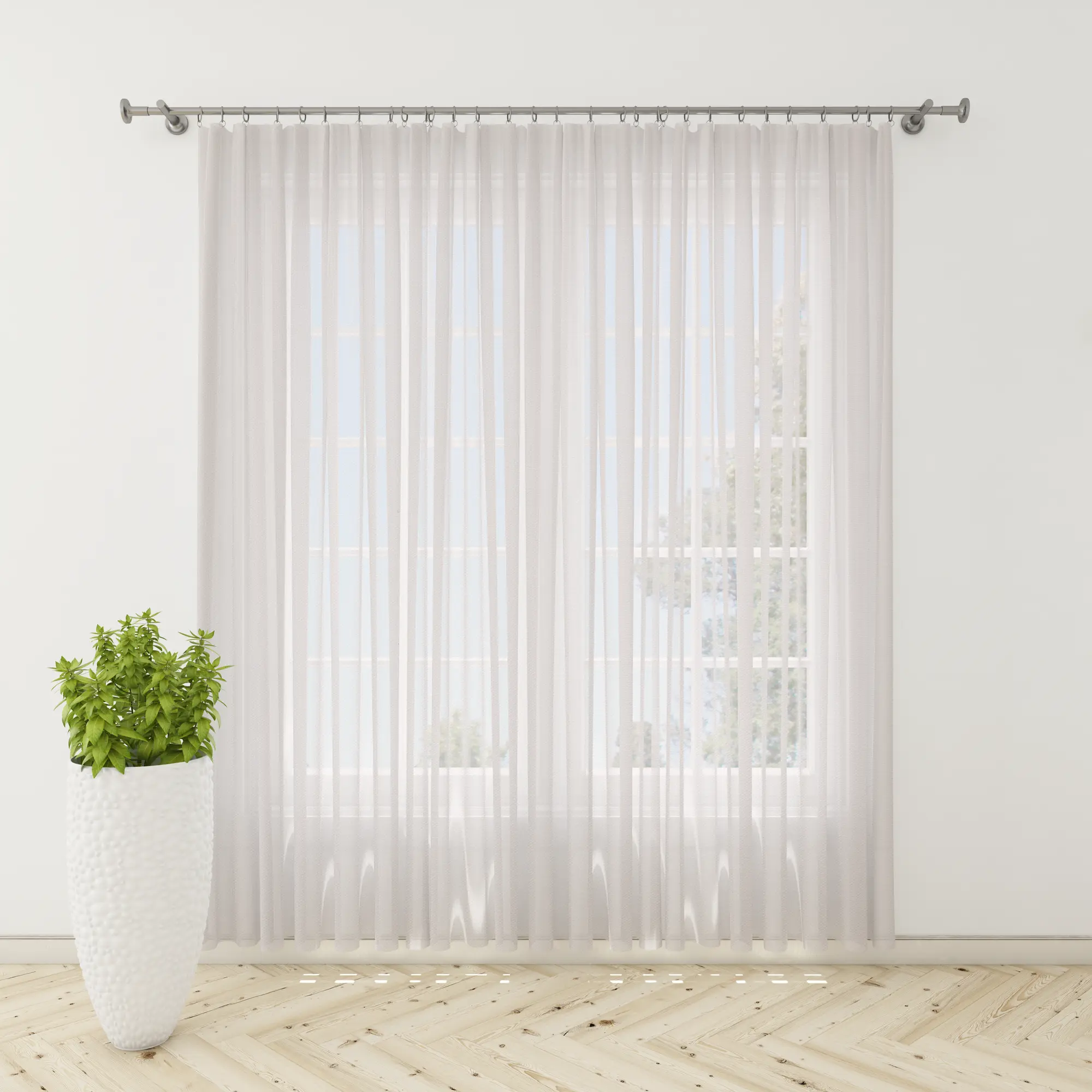 Visillo al corte lino Ebro beige ancho 300 cm | Leroy Merlin