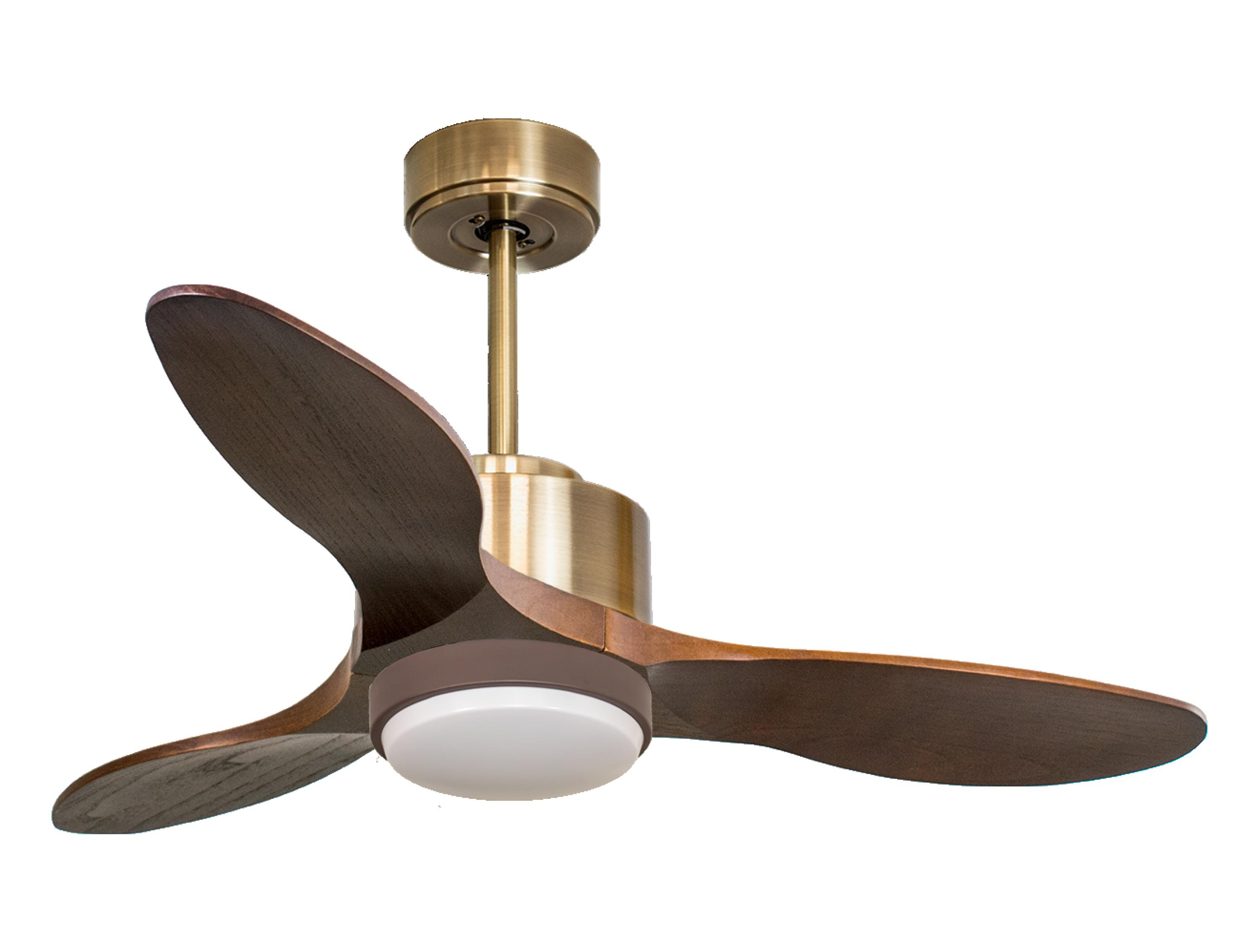 Ventilador de techo con luz motor DC Lima Purline marrón 106 cm | Leroy ...