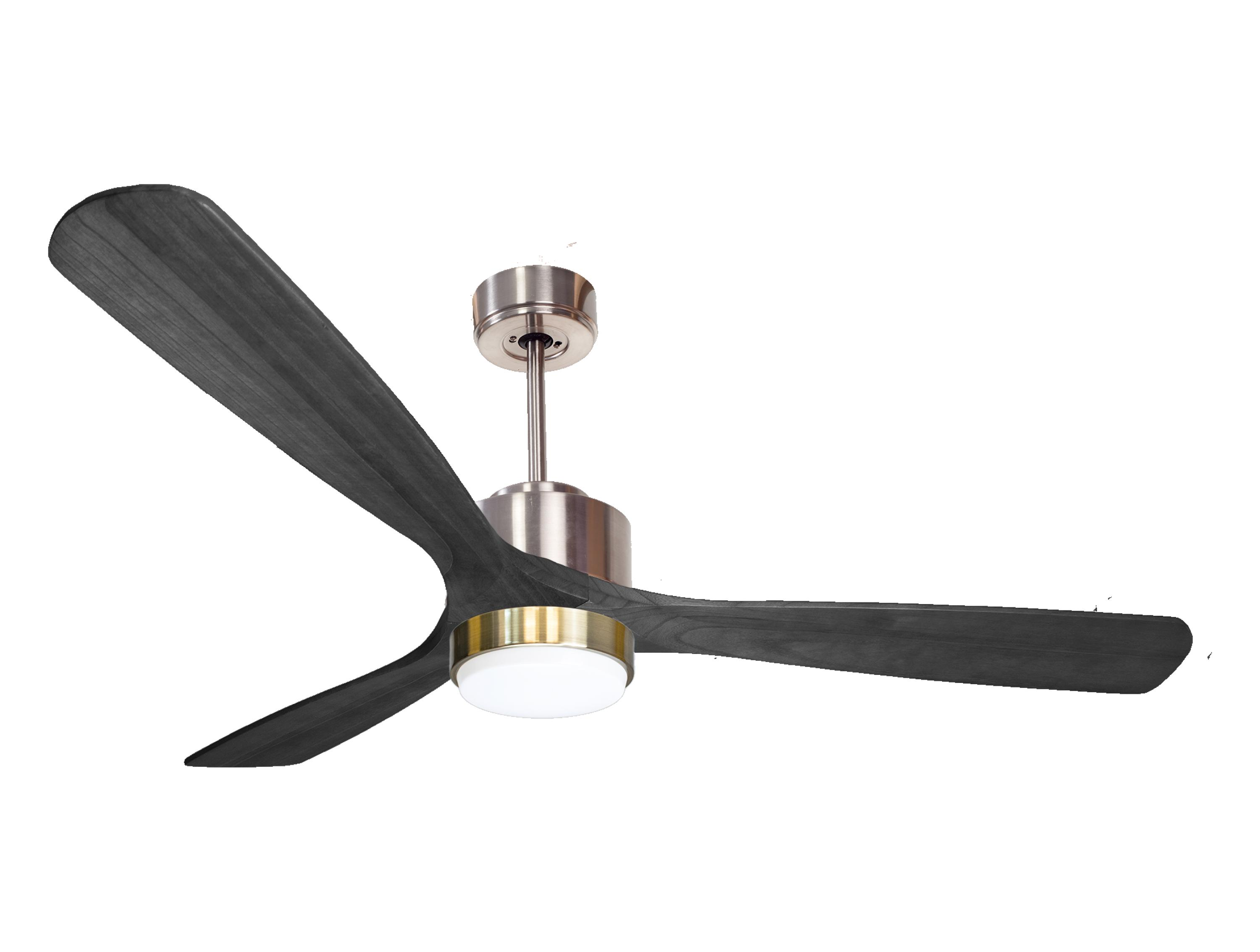 Ventilador de techo con luz motor DC Zafiro D166 01 17 15 Purline plata ...