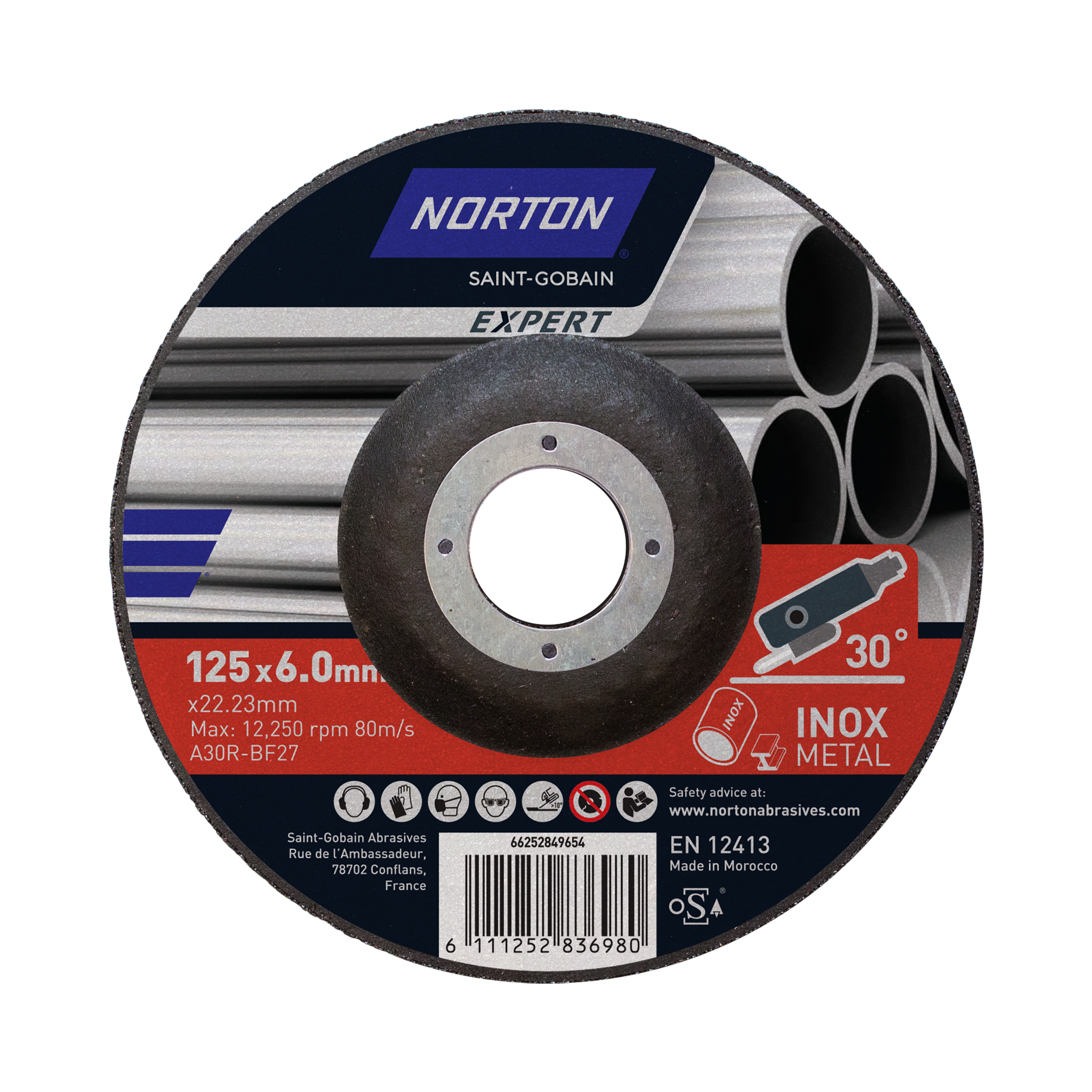 Disco de desbaste metal Norton Expert ø125 mm 6mm | Leroy Merlin