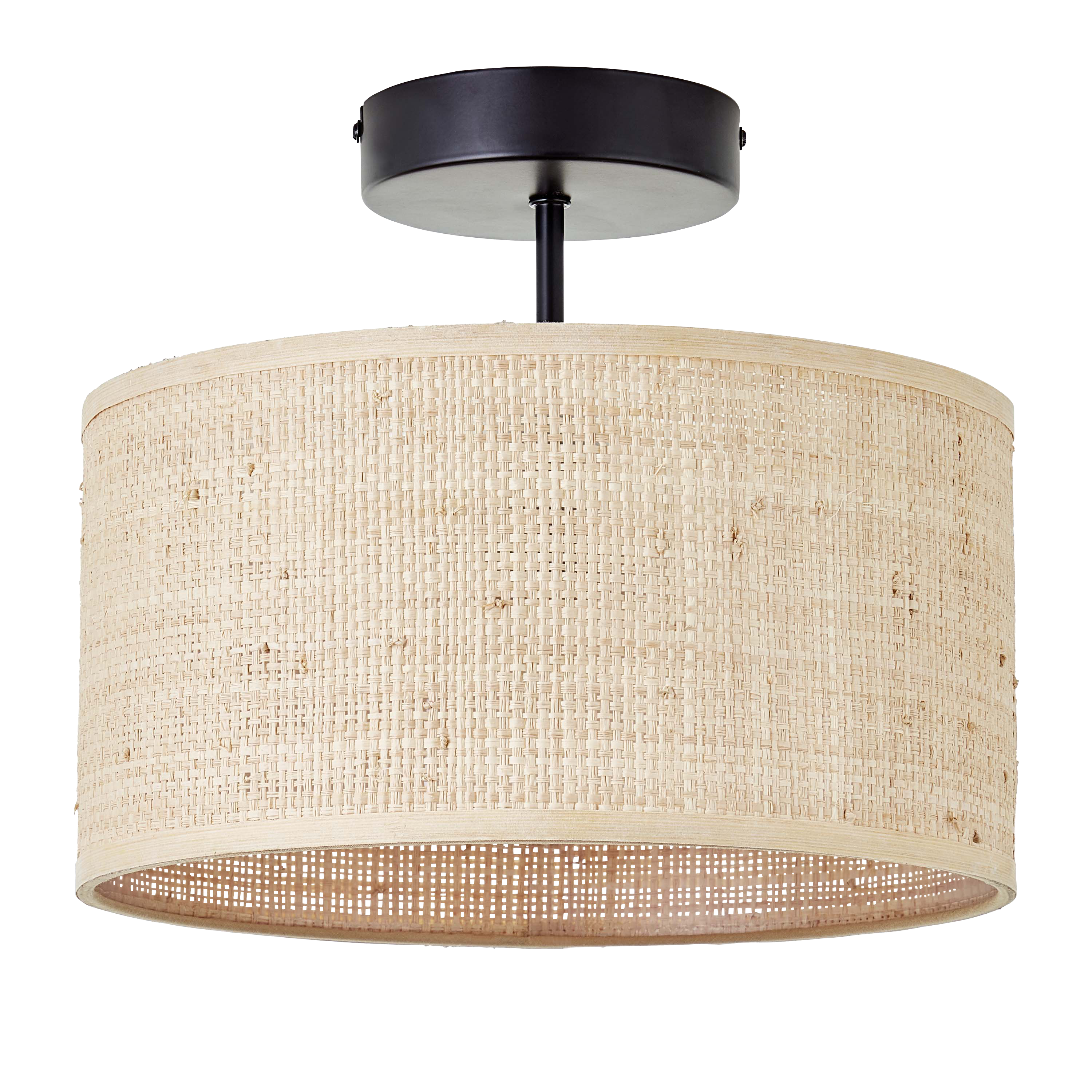 Lampa sufitowa Carvi czarna raffia E27 Inspire - Leroy Merlin